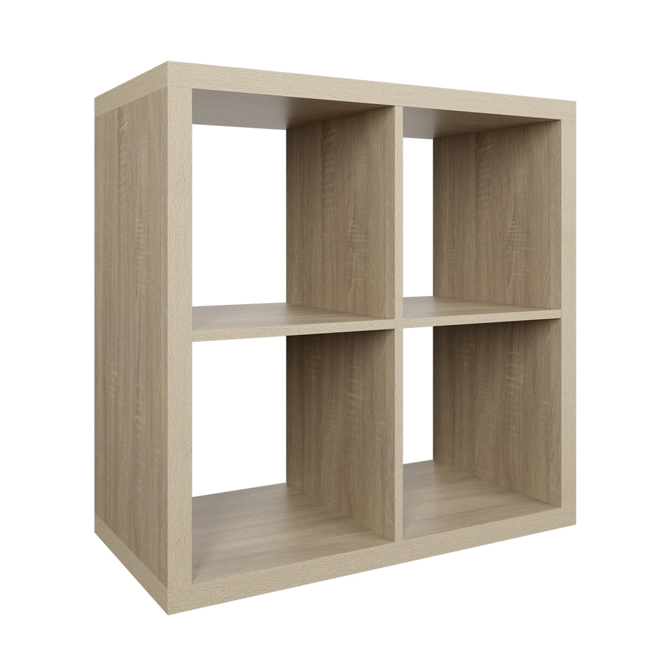Clever Cube 2x2 Storage Unit Light Oak Homebase