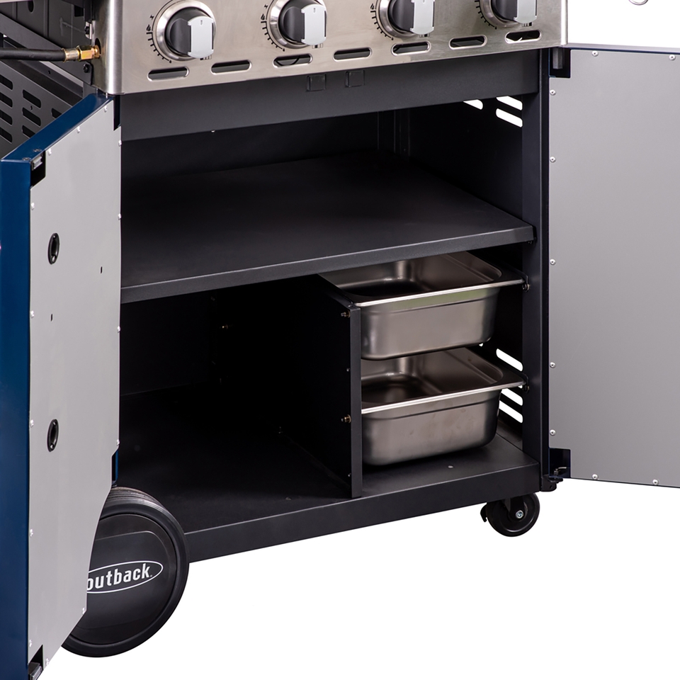 Outback Jupiter Pro 4 Burner Hybrid Gas BBQ - Stainless Steel | Homebase