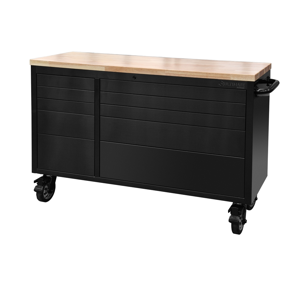 Ultimate 56 Inch 10 Drawer Black Stainless Steel Tool Storage Trolley ...