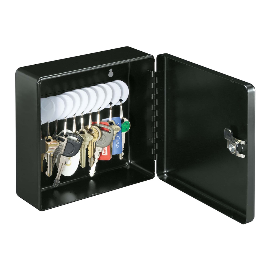 Master Lock Key Cabinet with 10 Key Hooks - 7.5 x 17 x 17cm | Homebase