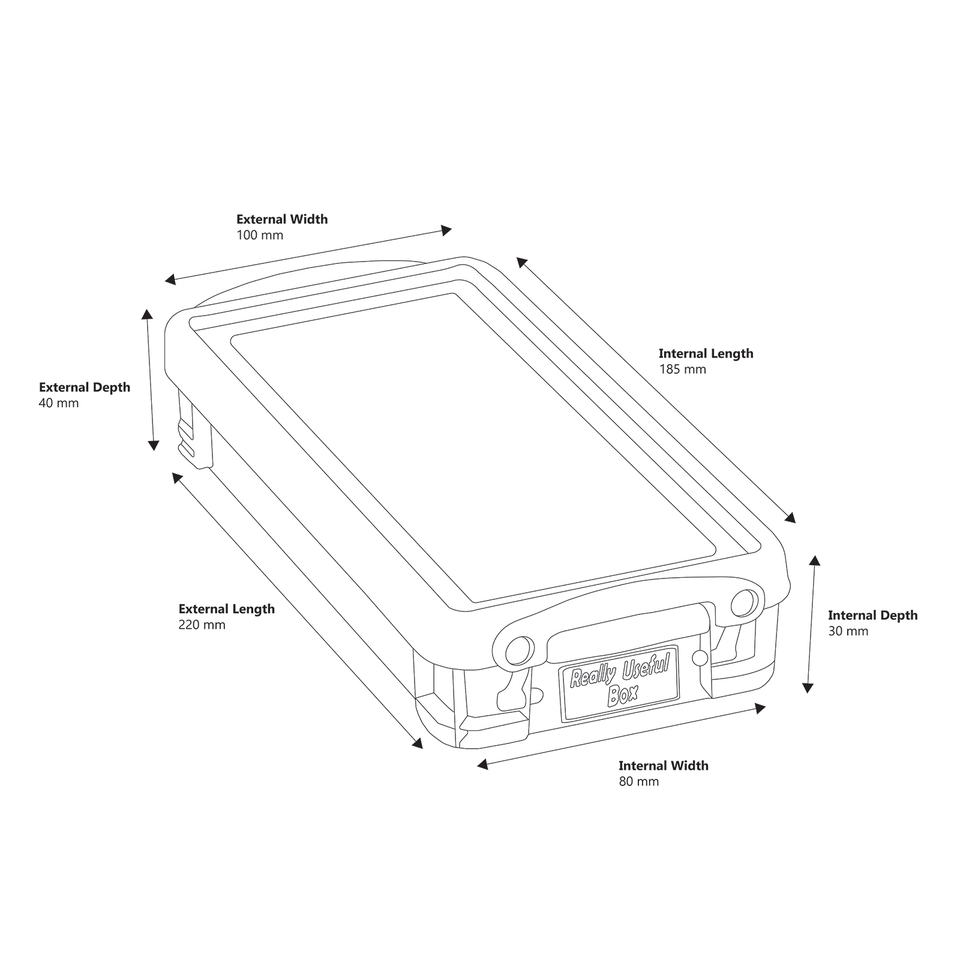 Really Useful 0.55L Plastic Storage Box - Yellow | Homebase