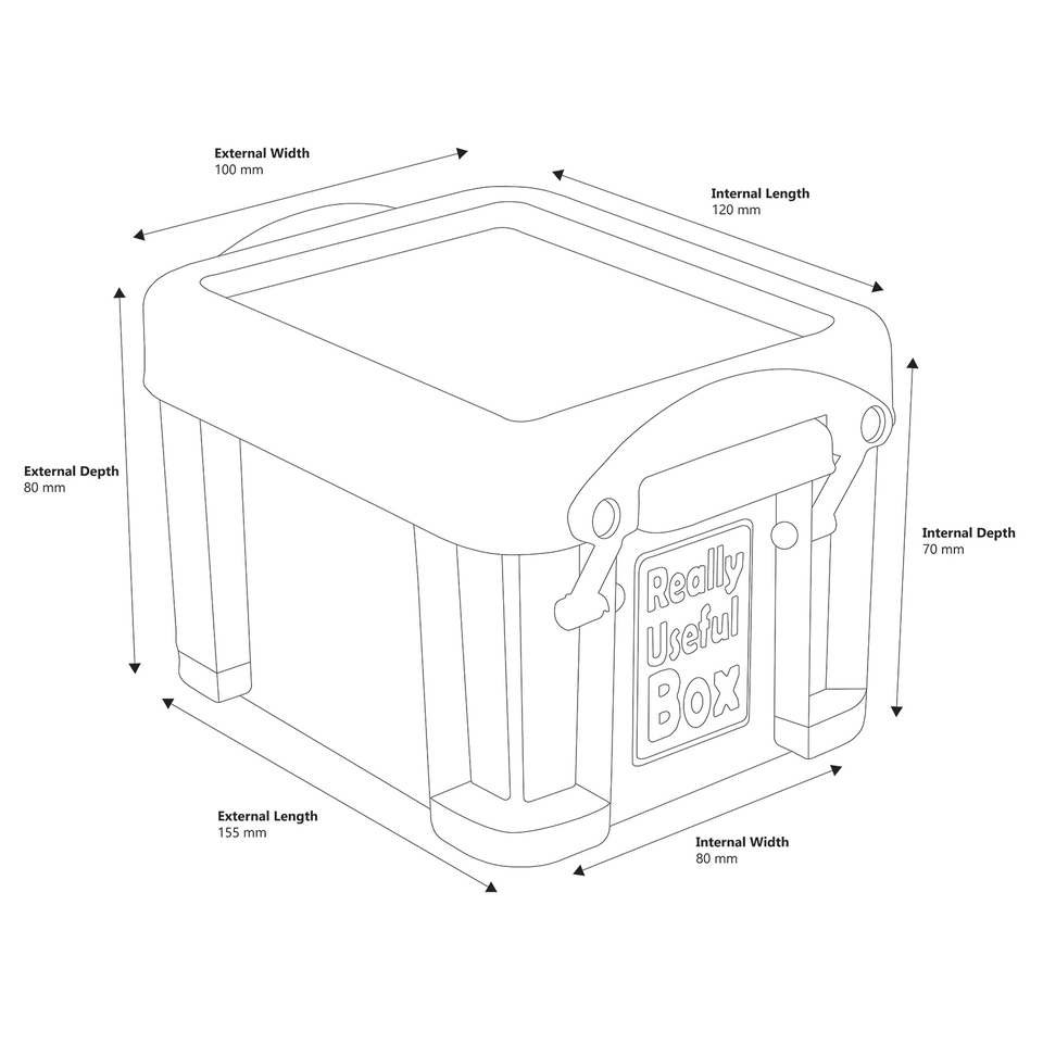 Really Useful 0.7L Plastic Storage Box - Bright Pink | Homebase