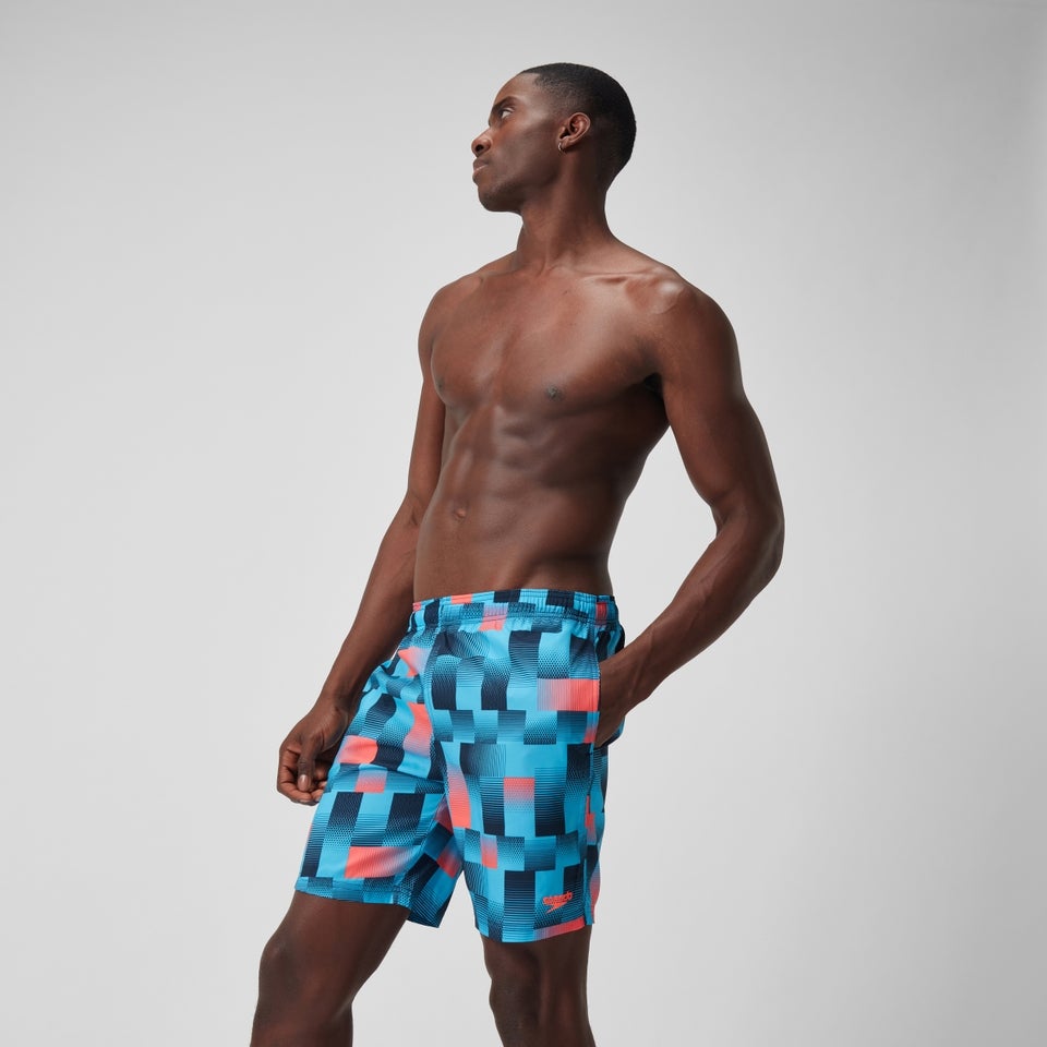 Men's Xpress Lite Allover 18" Swim Shorts Blue/Navy