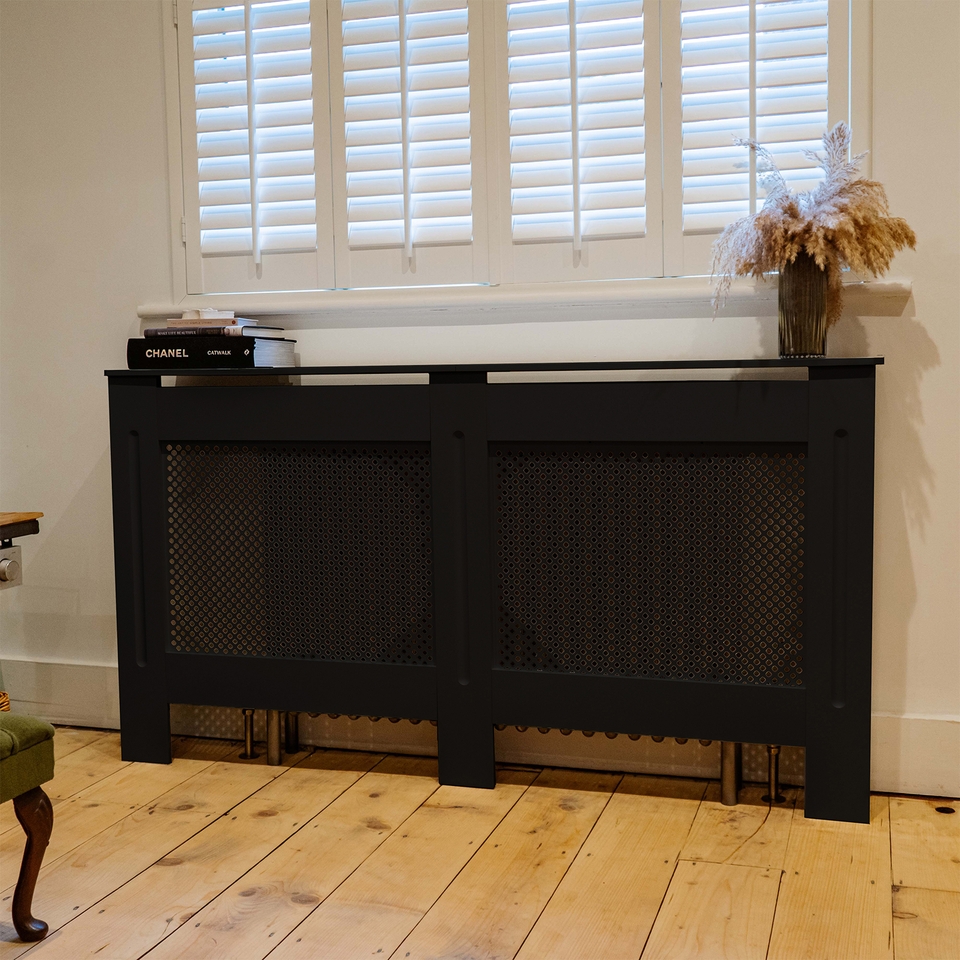 Jack Stonehouse Radiator Cover with Diamond Design in Black - Large ...