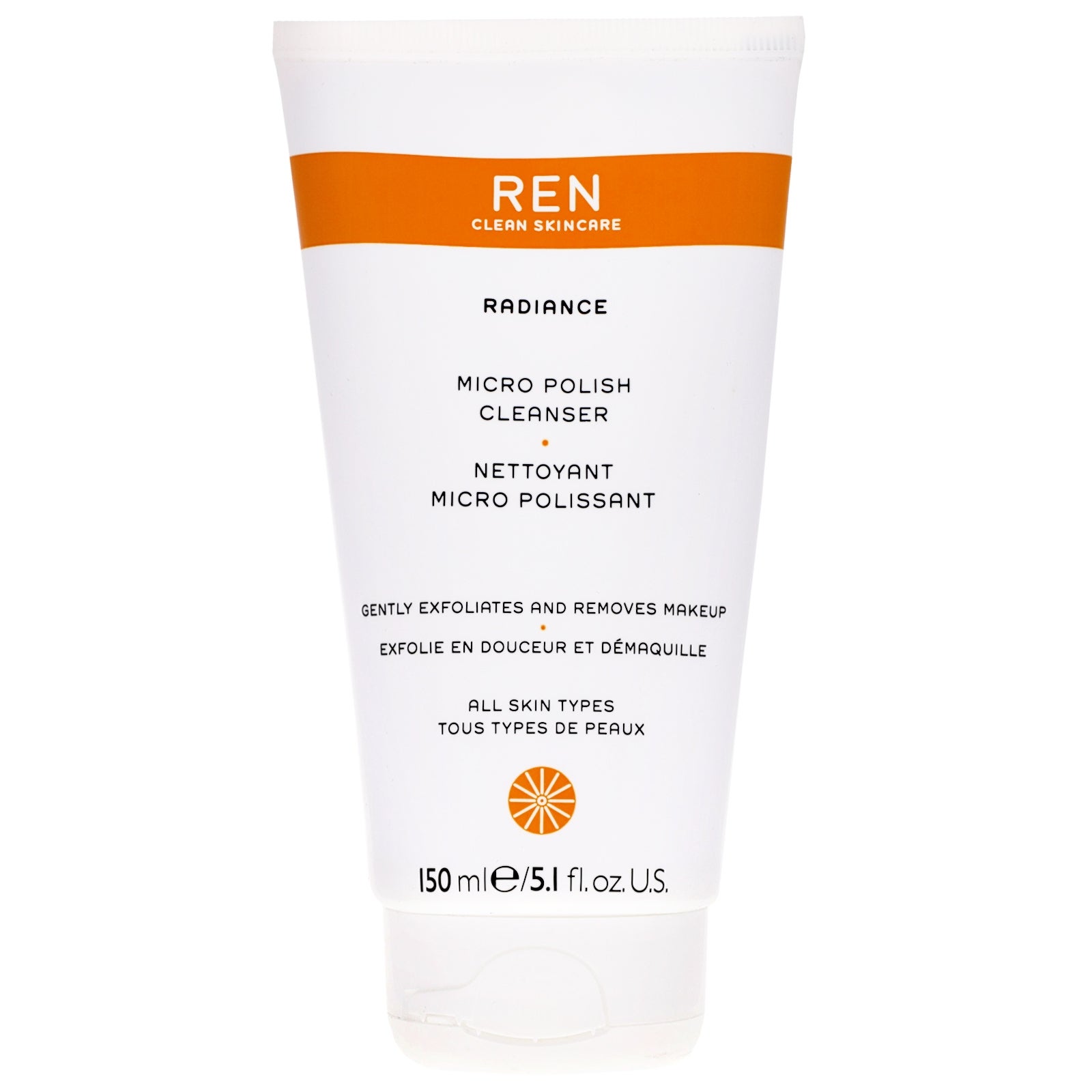REN Clean Skincare Face Radiance Micro Polish Cleanser 150ml / 5.1 fl ...