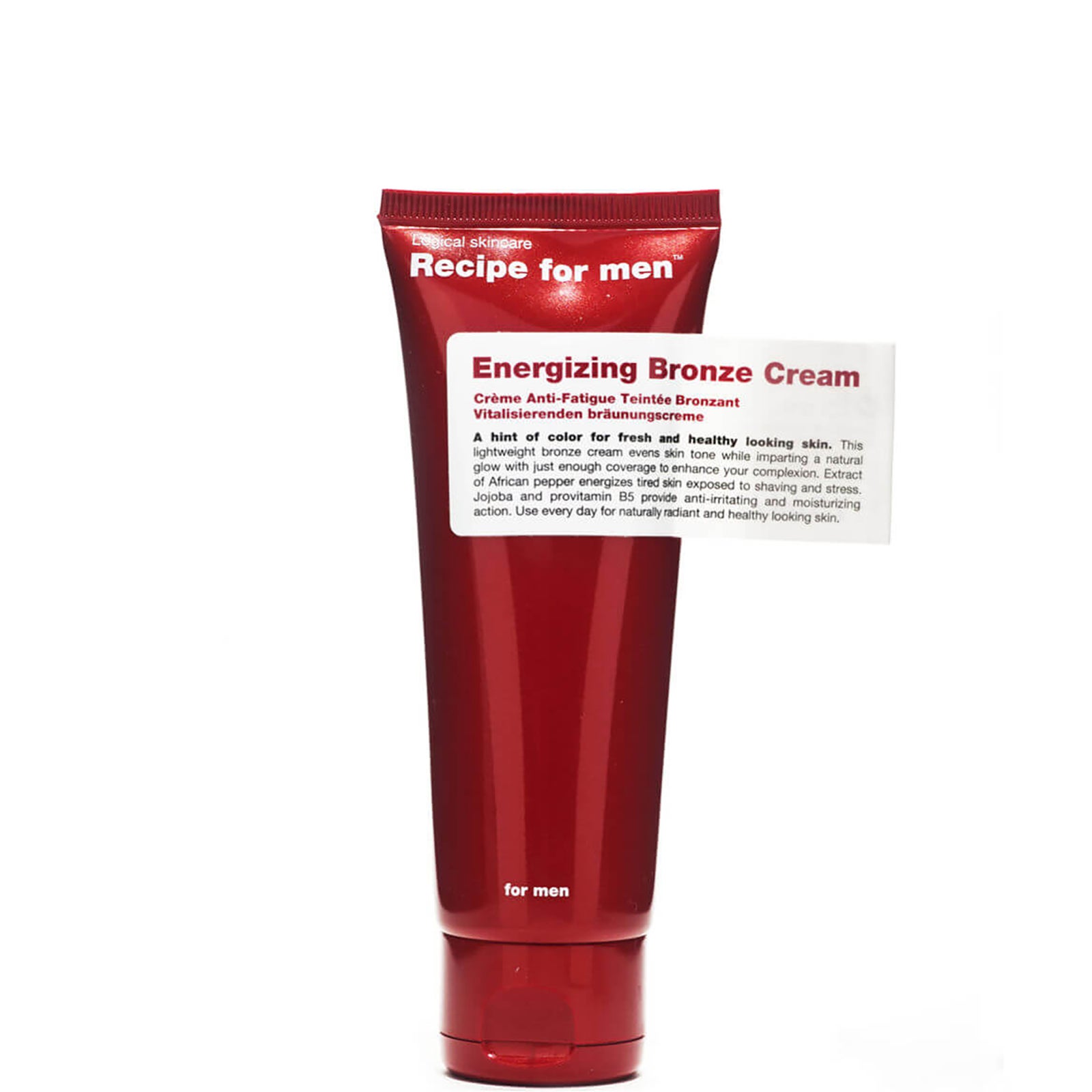 Recipe for Men Energizing Bronze Cream 75ml | Mankind