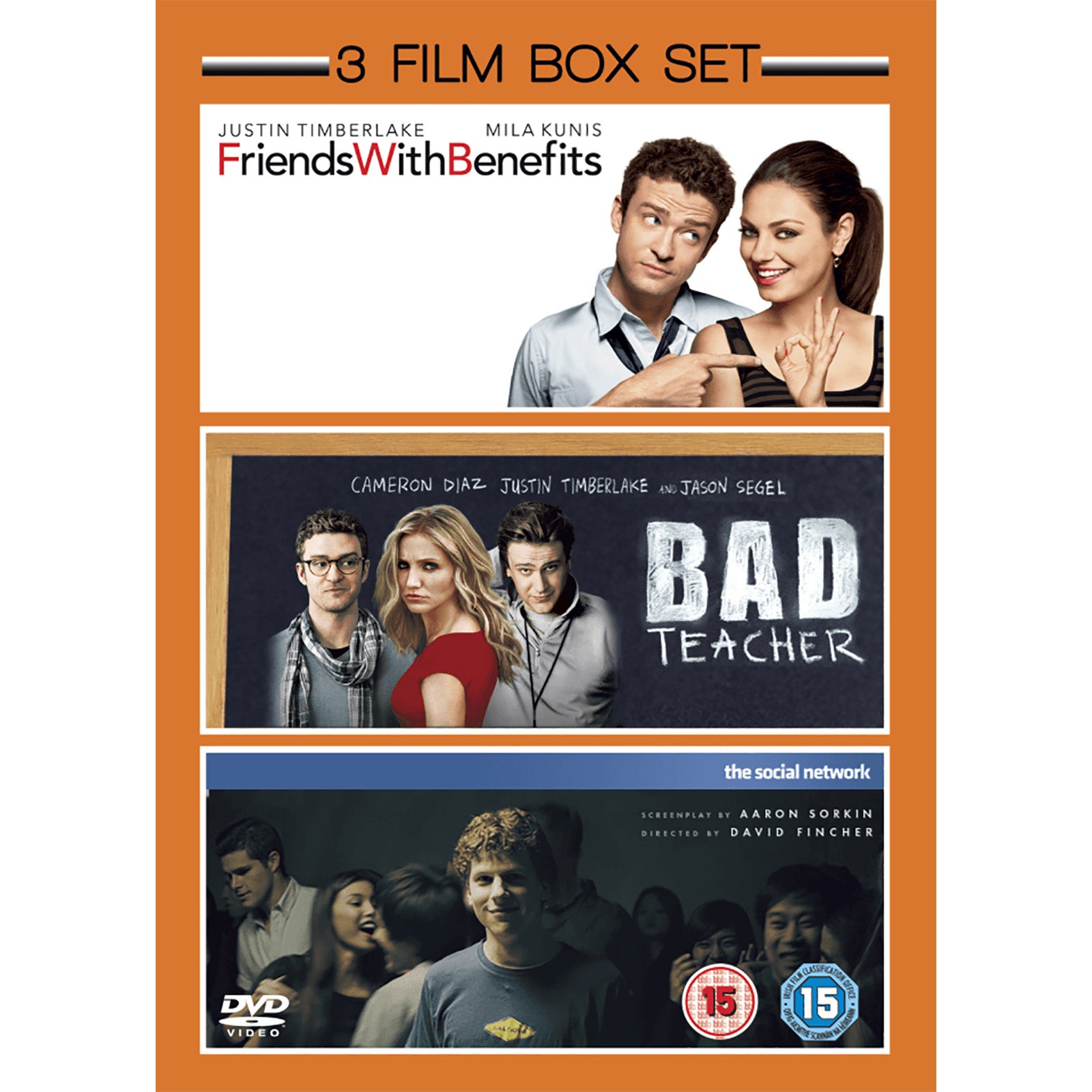 Friends with Benefits / The Social Network / Bad Teacher | Zavvi UK