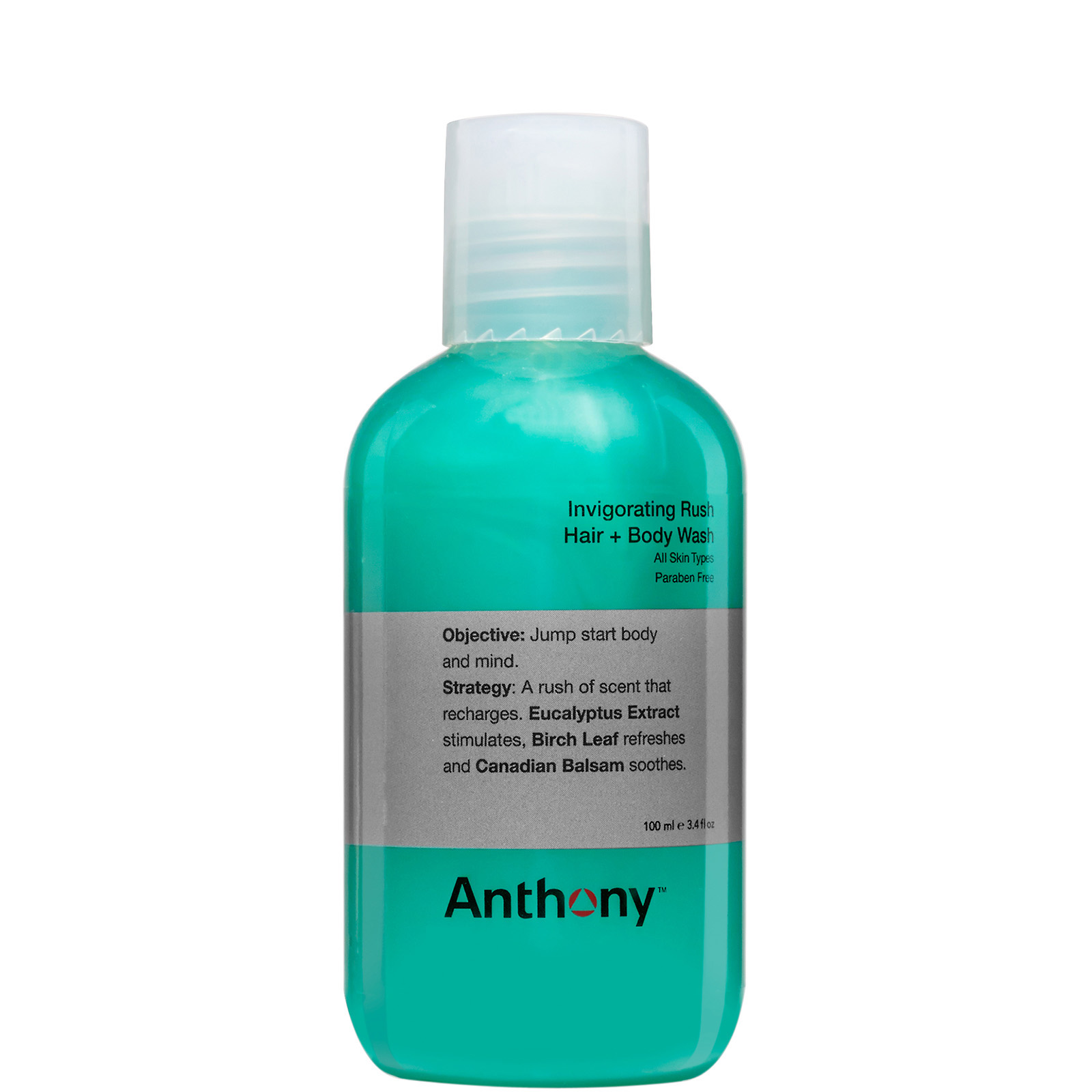 Anthony Invigorating Rush Hair and Body Wash 100ml | LOOKFANTASTIC
