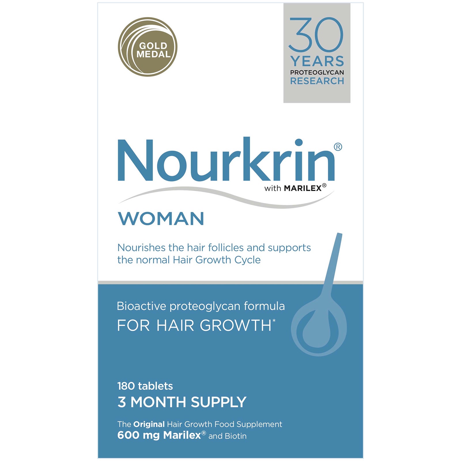 Nourkrin Woman - 3 Month Supply (180 Tablets) | LOOKFANTASTIC