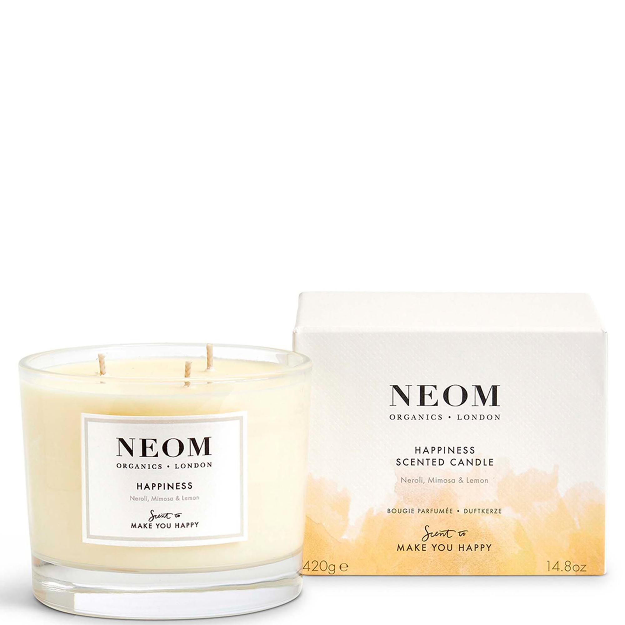 NEOM Happiness Scented 3 Wick Candle | Cult Beauty