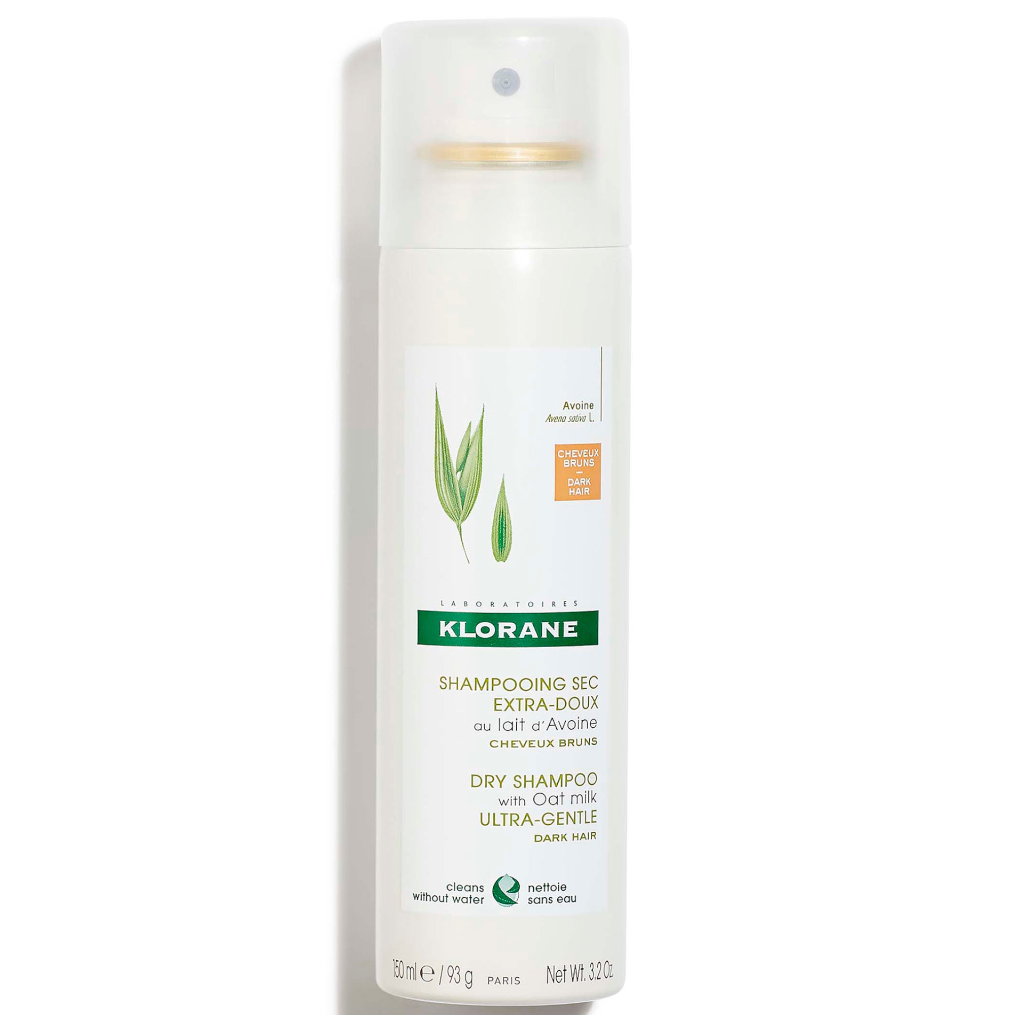 KLORANE Daily Tinted Dry Shampoo with Oat Milk for Brown-Dark Hair ...