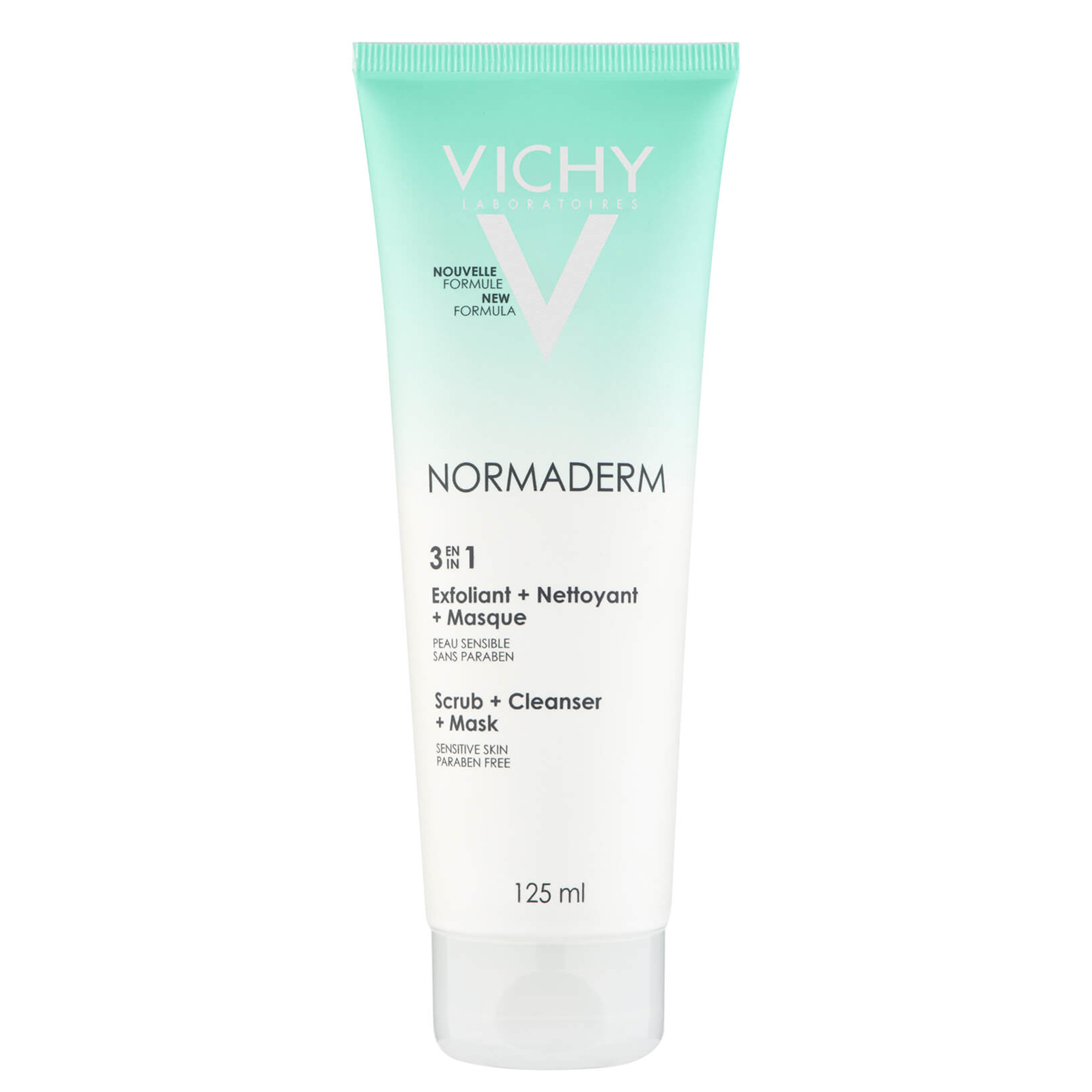 VICHY Normaderm 3-in-1 Cleansing + Scrub + Mask 125ml | LOOKFANTASTIC