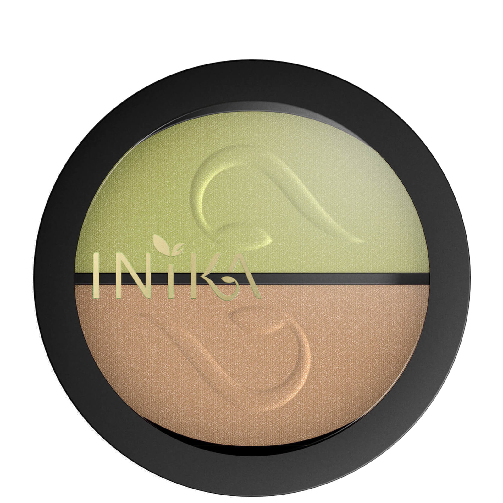 INIKA Pressed Mineral Eyeshadow Duo - Khaki Desert | LOOKFANTASTIC