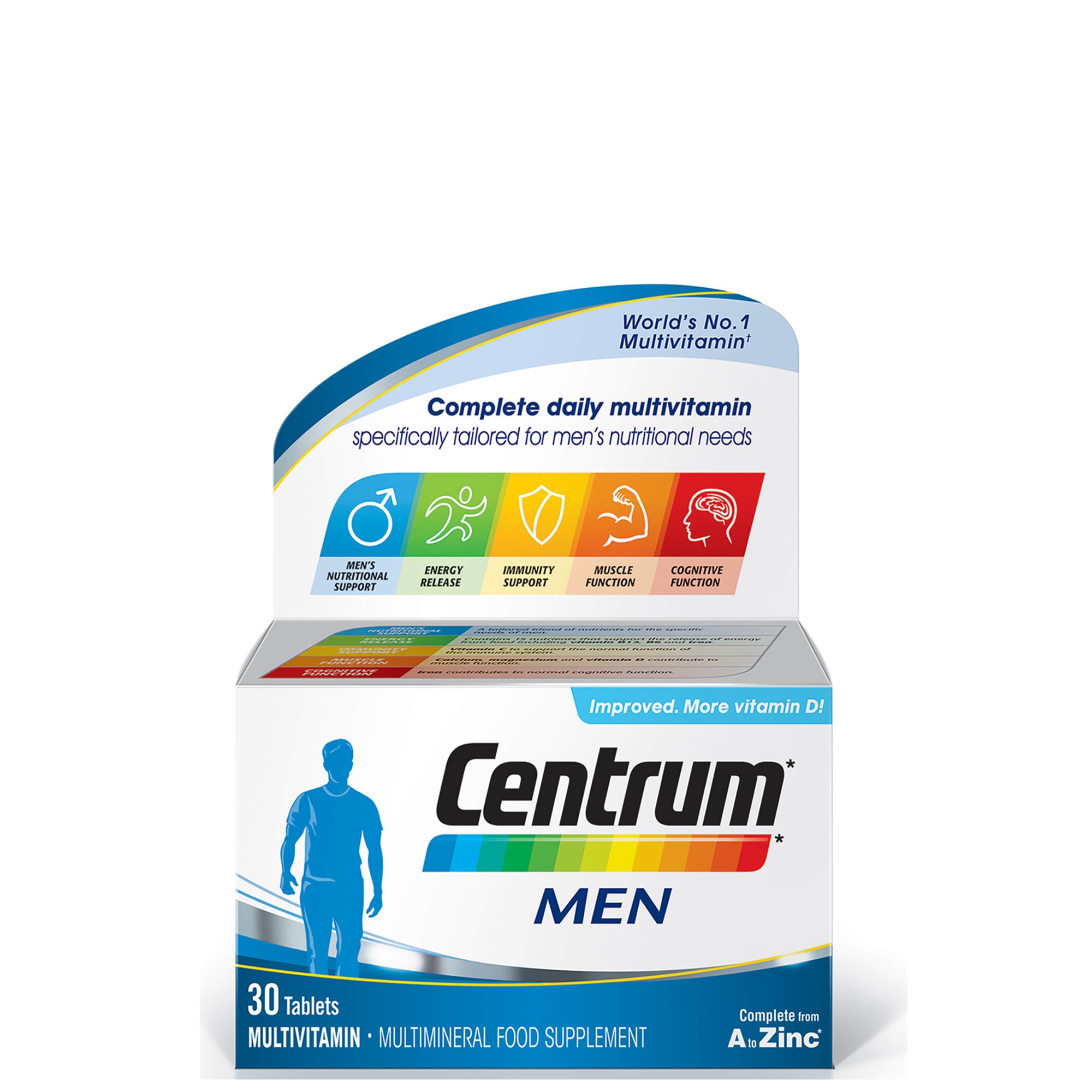 Centrum Men Multivitamin Tablets - (30 Tablets) | LOOKFANTASTIC