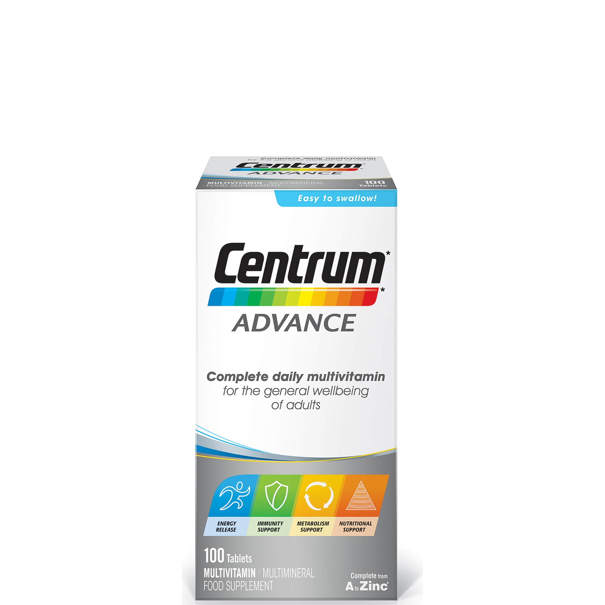 Centrum Advance Multivitamin Tablets - (100 Tablets) | LOOKFANTASTIC
