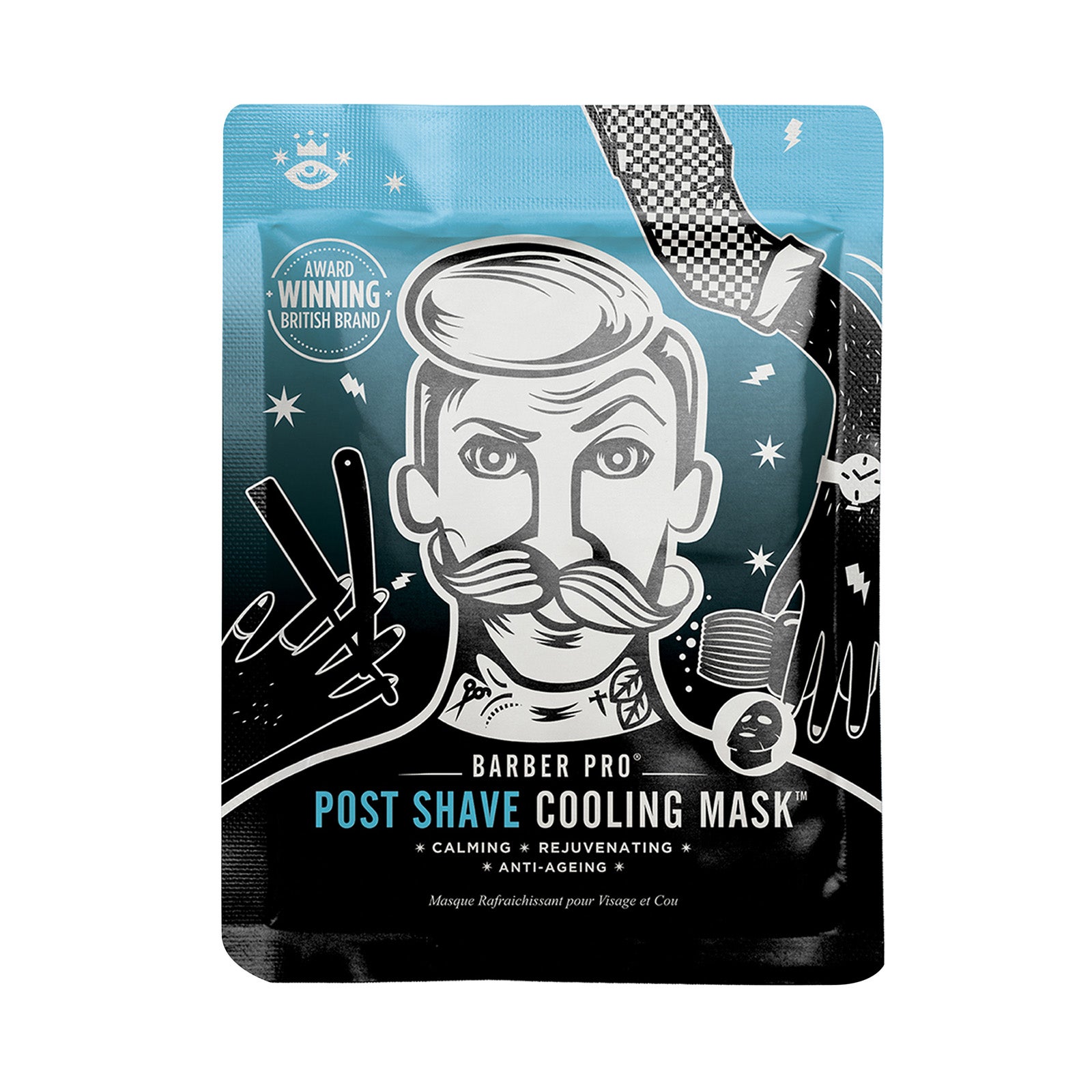 BARBER PRO Post Shave Cooling Mask with Anti-Ageing Collagen ...