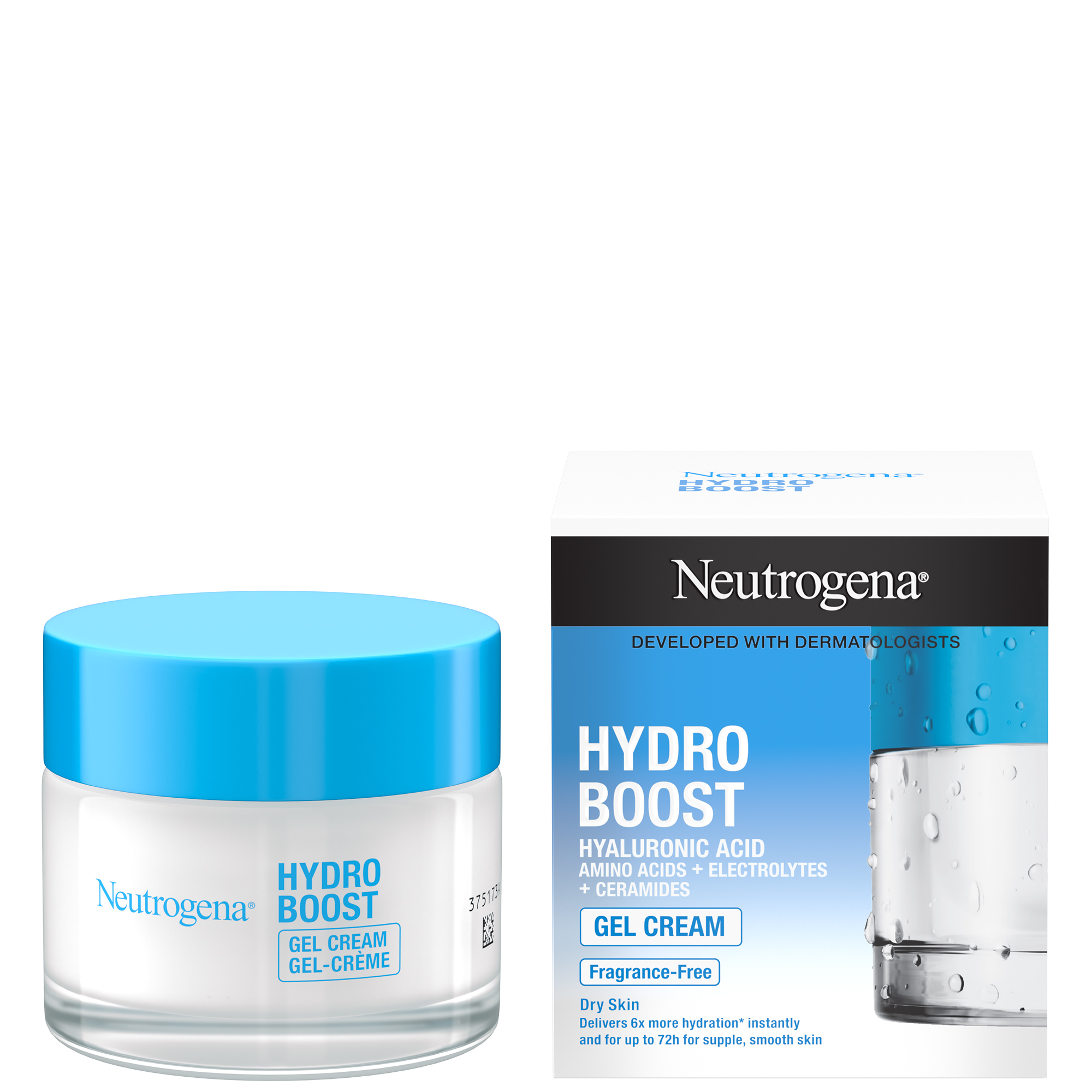 Neutrogena Hydro Boost Gel Cream Facial Moisturiser for Dry and Dehydrated Skin 50ml LOOKFANTASTIC