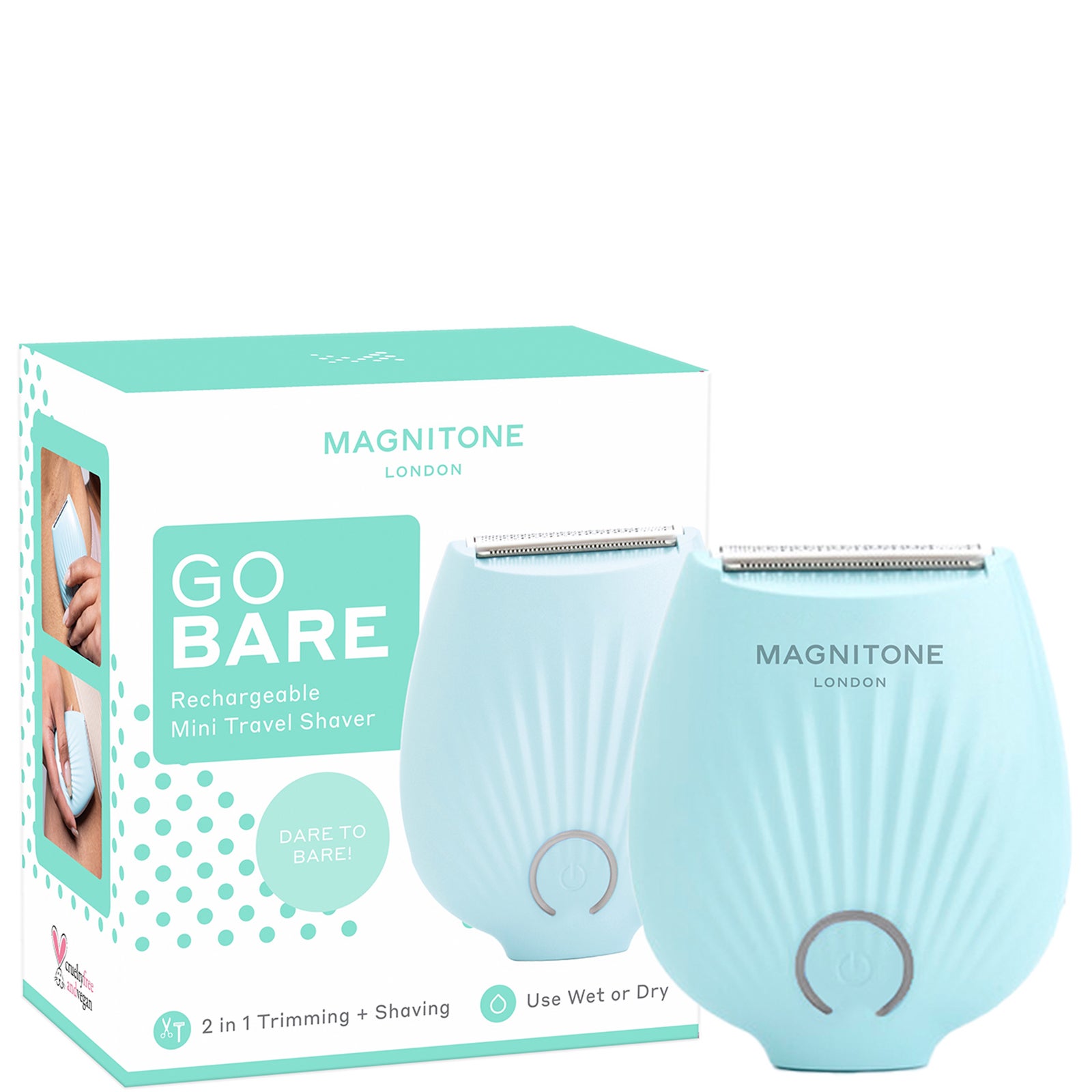 MAGNITONE London Go Bare! Rechargeable Mini Lady Shaver - Green ...