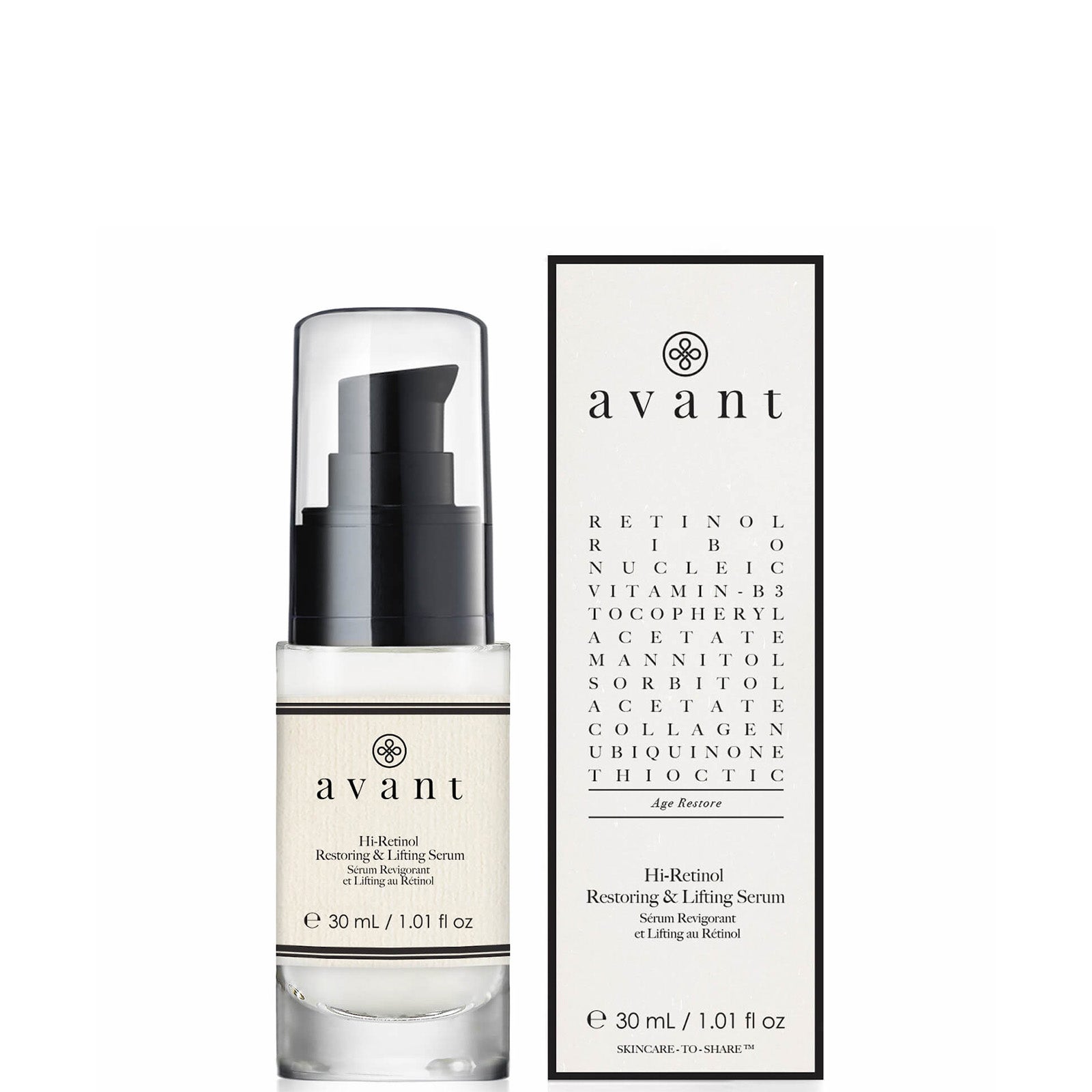 Avant Skincare Hi-Retinol Restoring and Lifting Serum 30ml | LOOKFANTASTIC