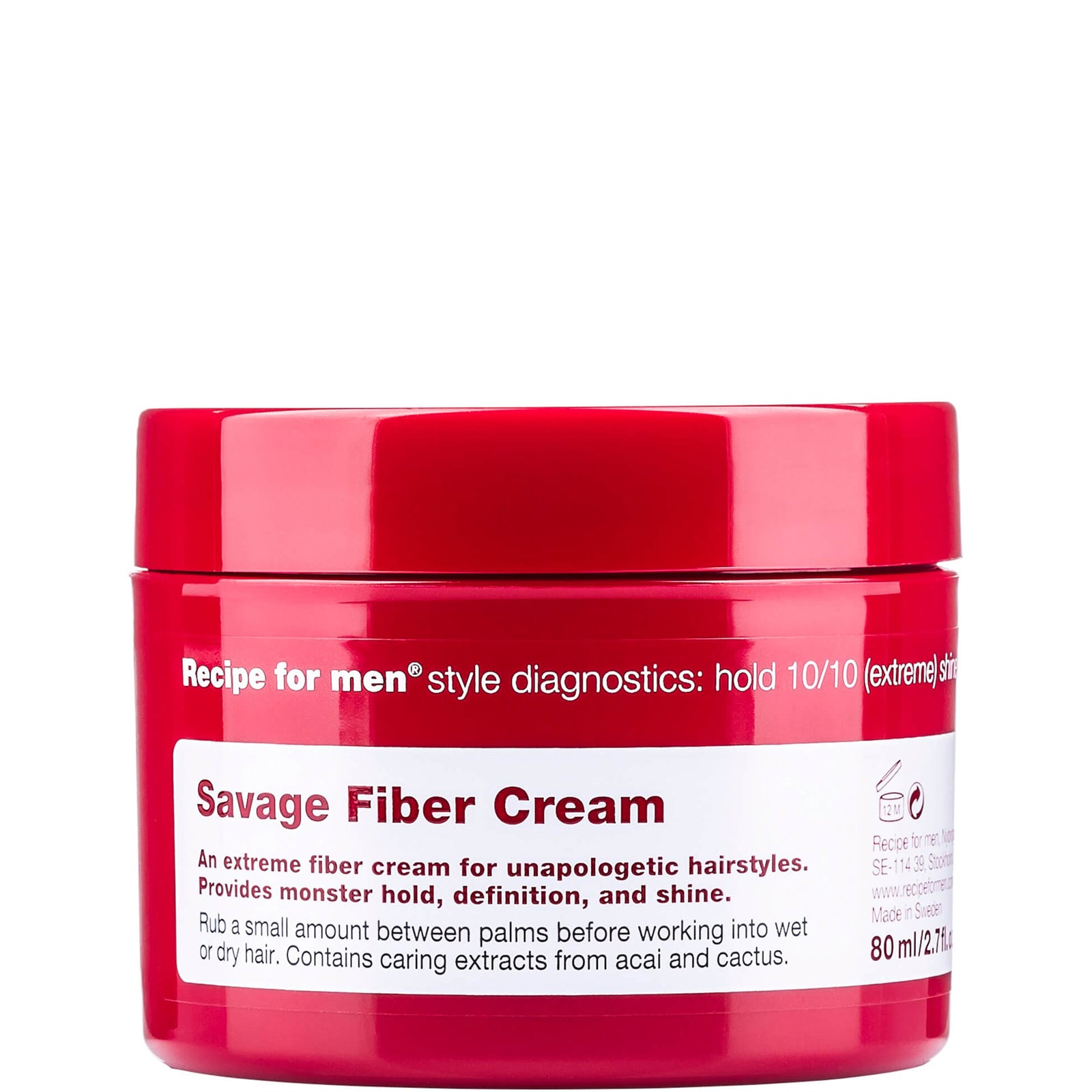 Recipe for Men Savage Fibre Cream 80ml | Mankind