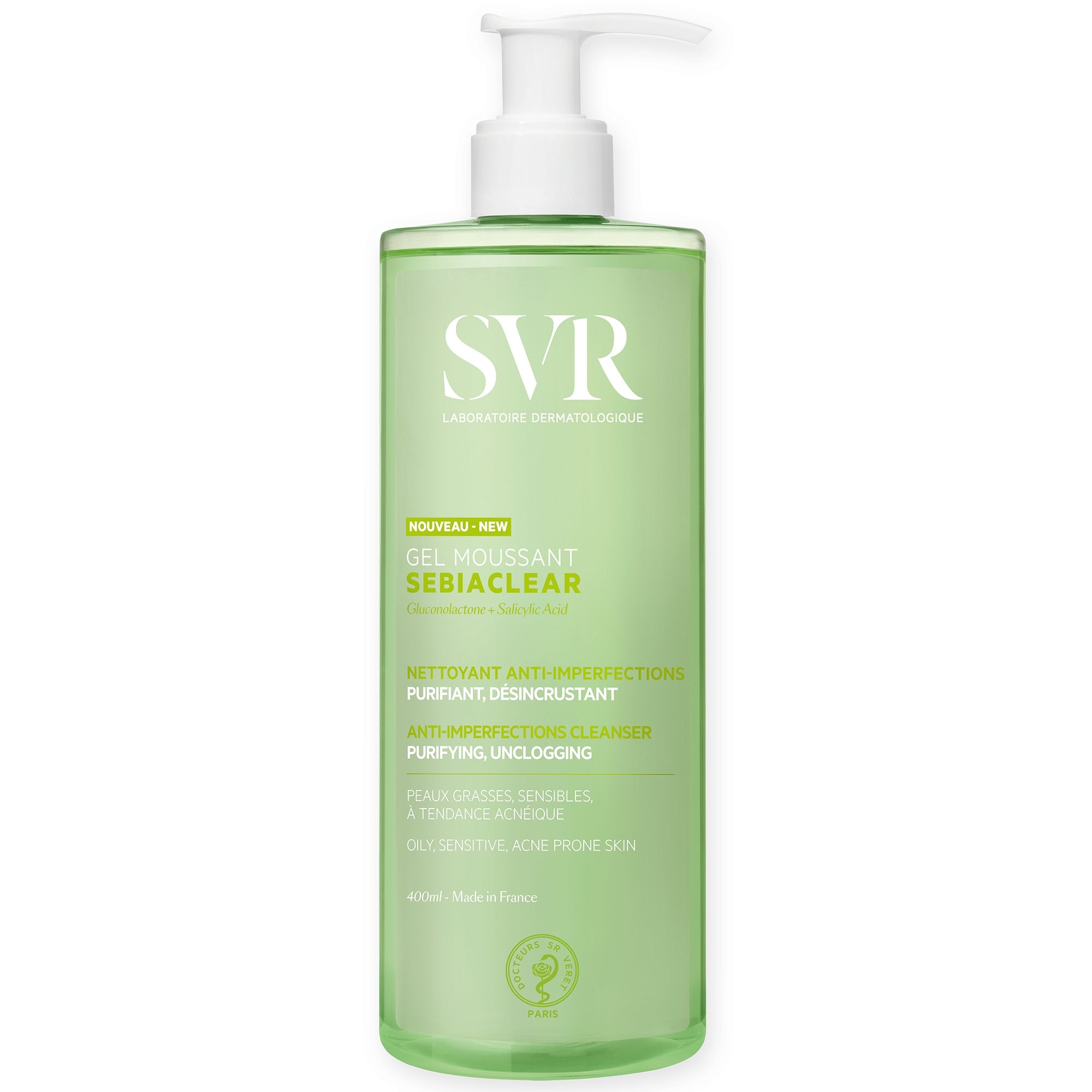 SVR SEBIACLEAR Foaming Purifying, Soap-Free Salicylic Acid Face & Body ...