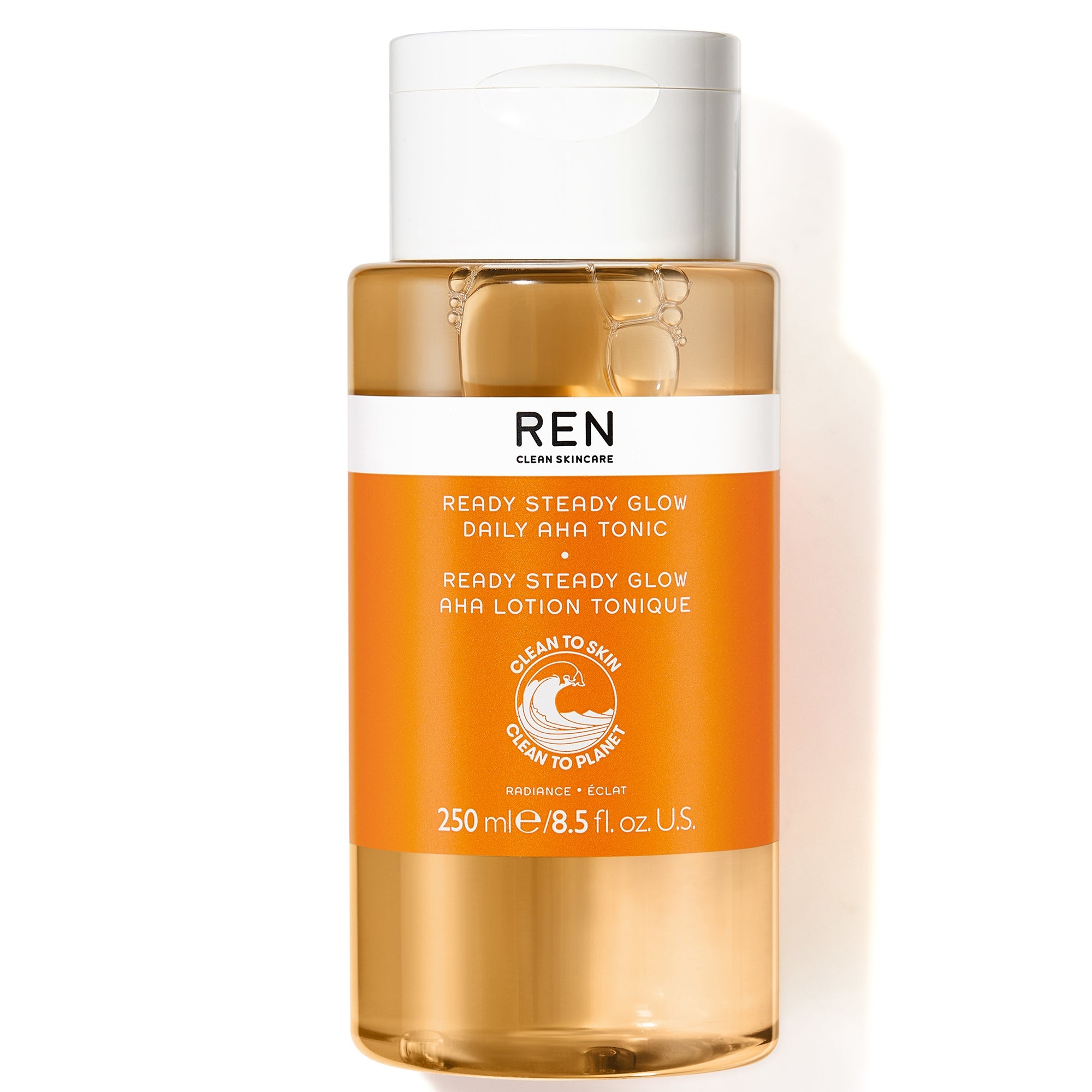 AHA Lotion Tonique Ready Steady Glow REN | LOOKFANTASTIC