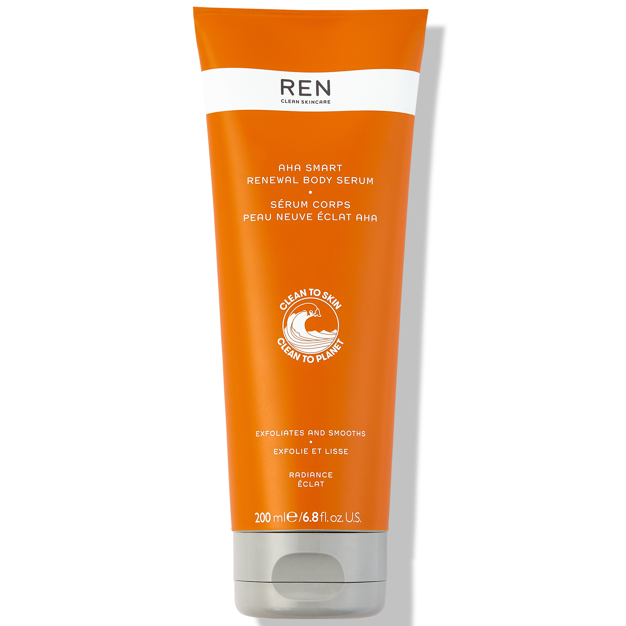 REN Clean Skincare AHA Smart Renewal Body Serum 200ml | LOOKFANTASTIC
