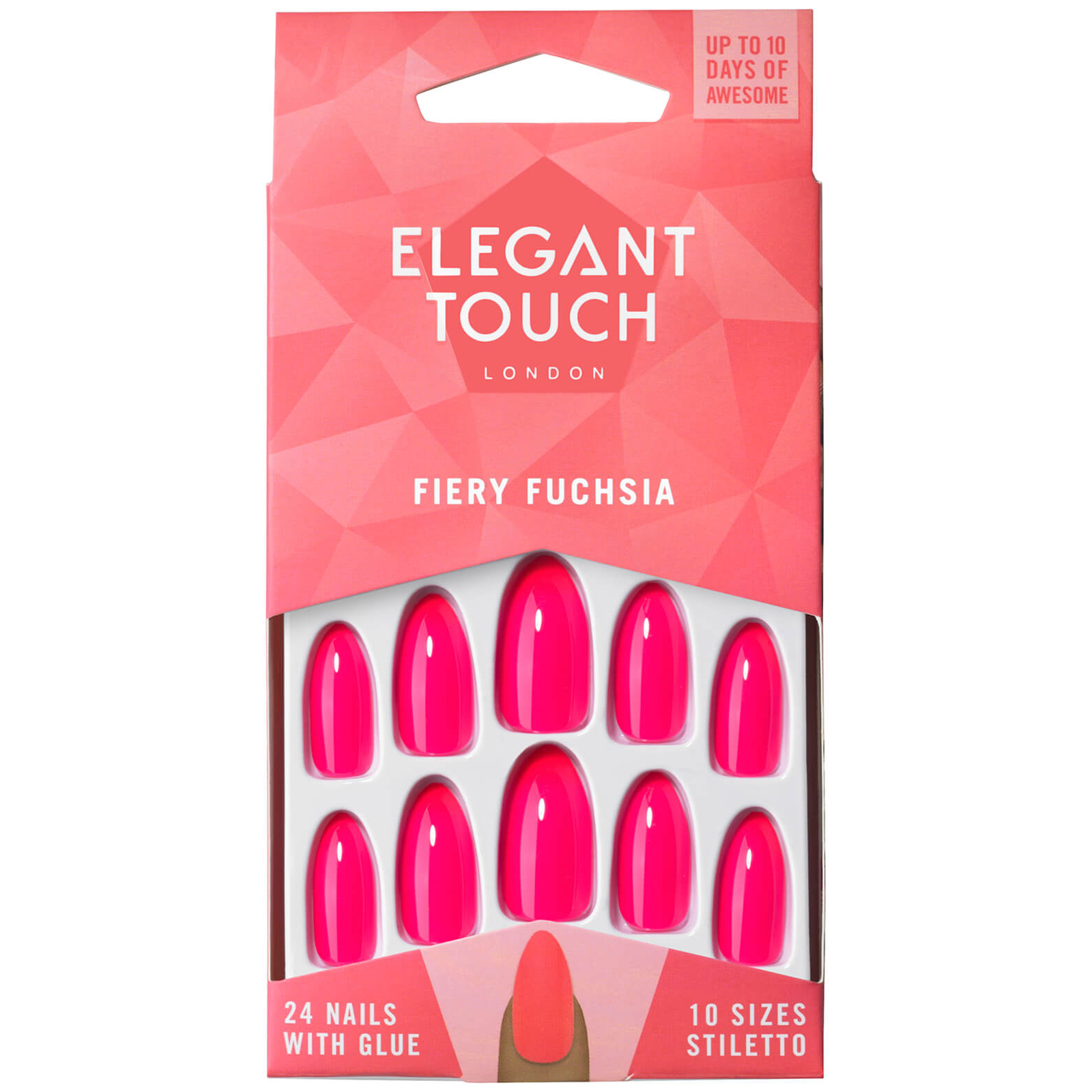 Uñas de color de Elegant Touch - Fiery Fuchsia | LOOKFANTASTIC