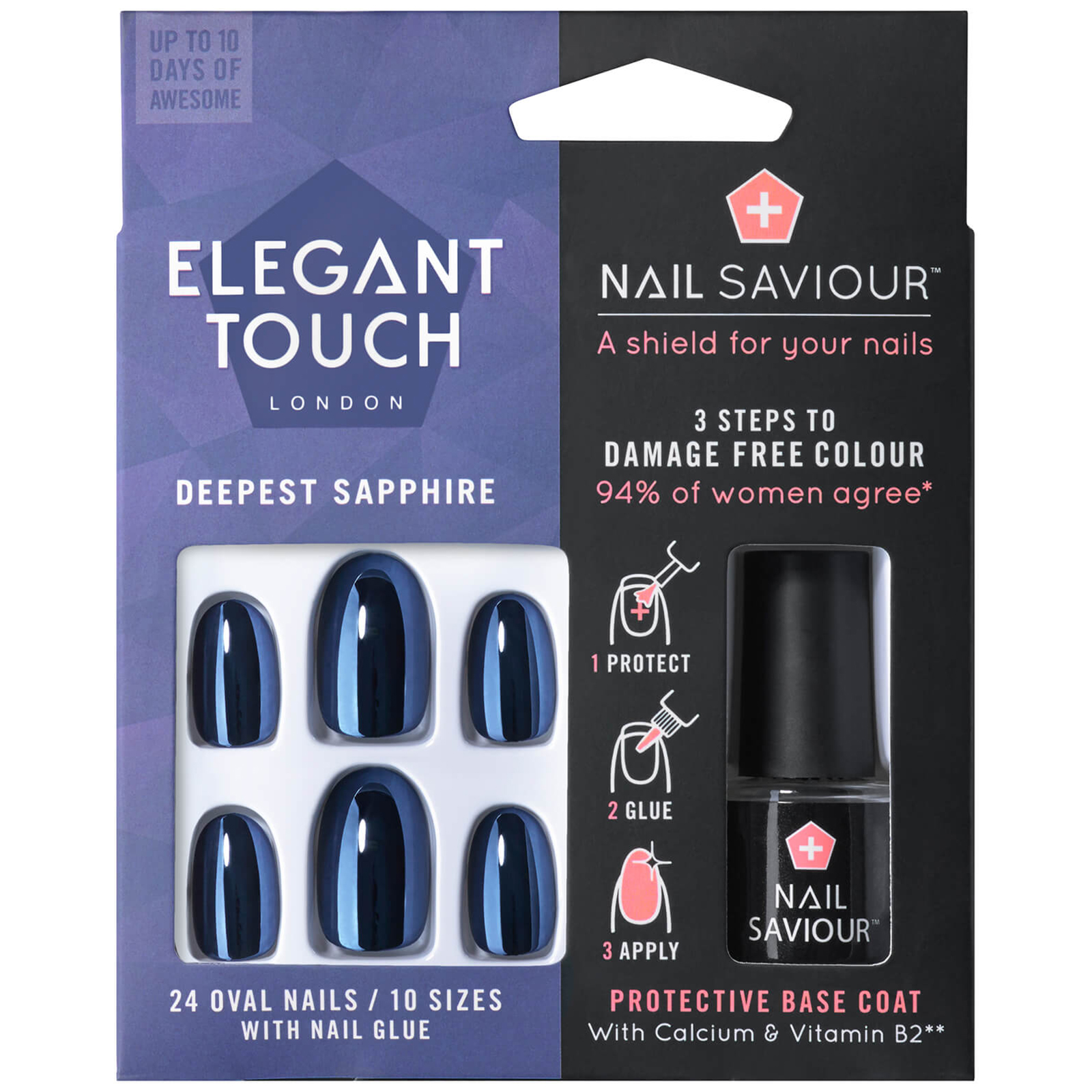Nail Saviour Elegant Touch – Deepest Sapphire | LOOKFANTASTIC