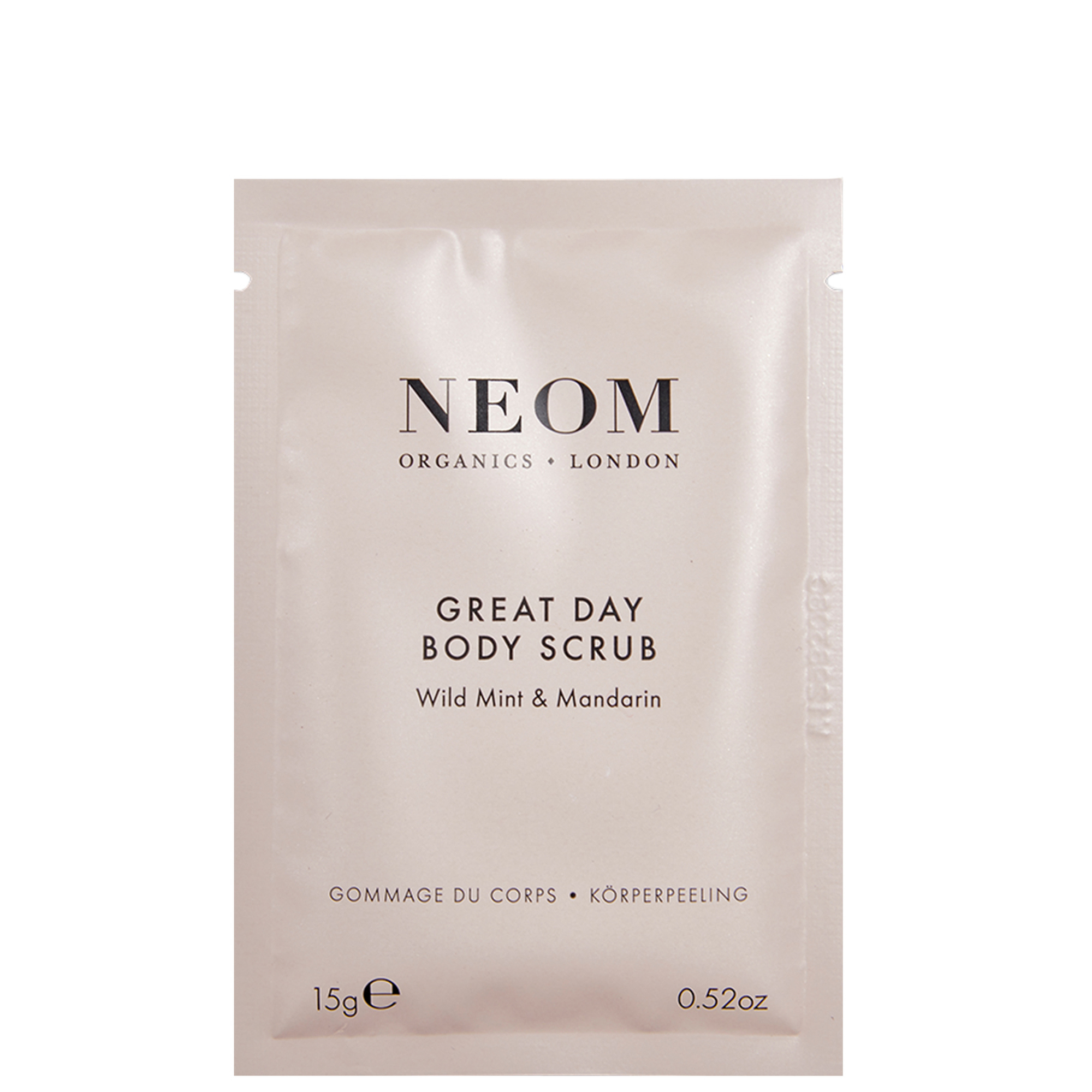 NEOM Great Day Body Scrub Sachet 15g | LOOKFANTASTIC