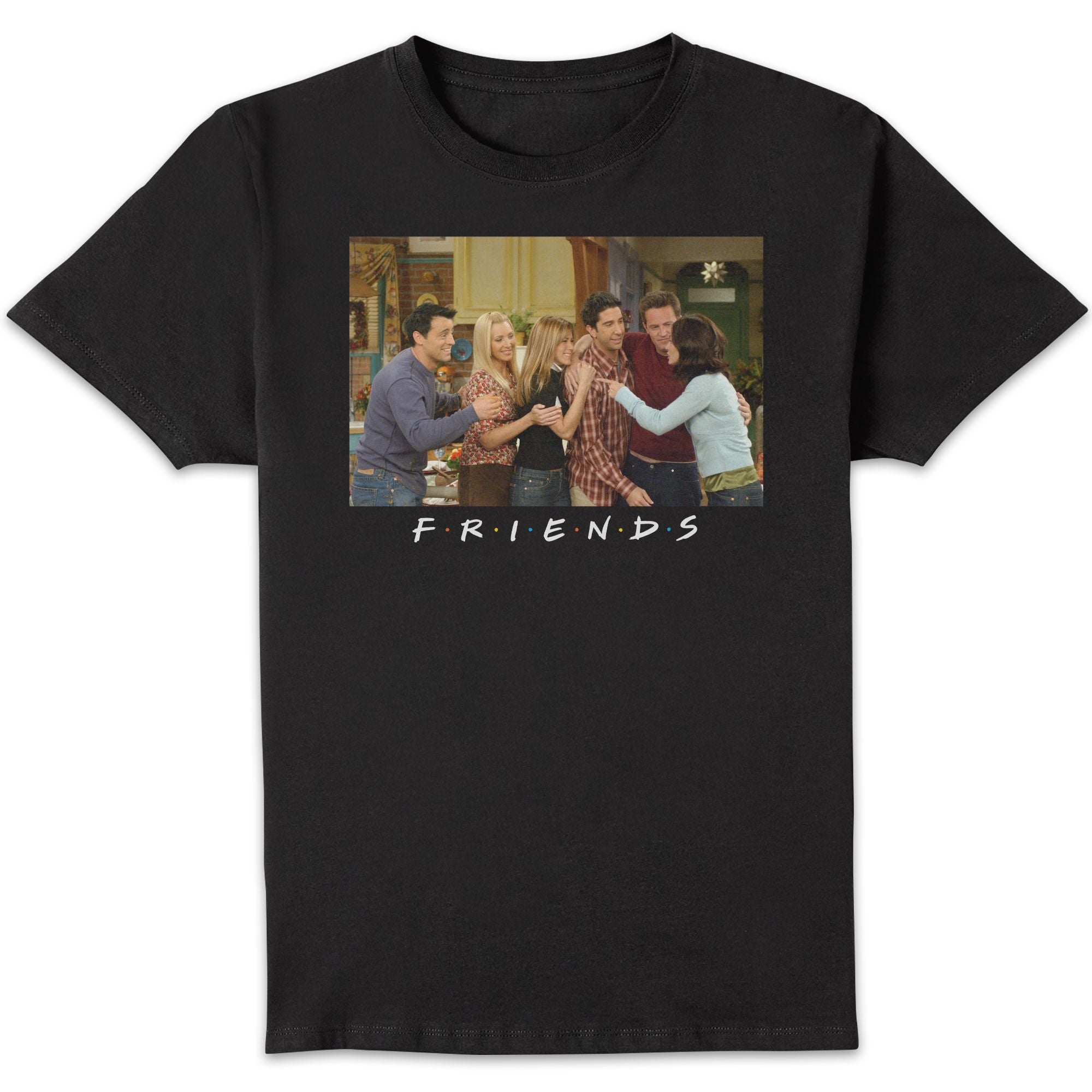 Friends Cast Shot Men's T-Shirt - Black - S | Zavvi UK