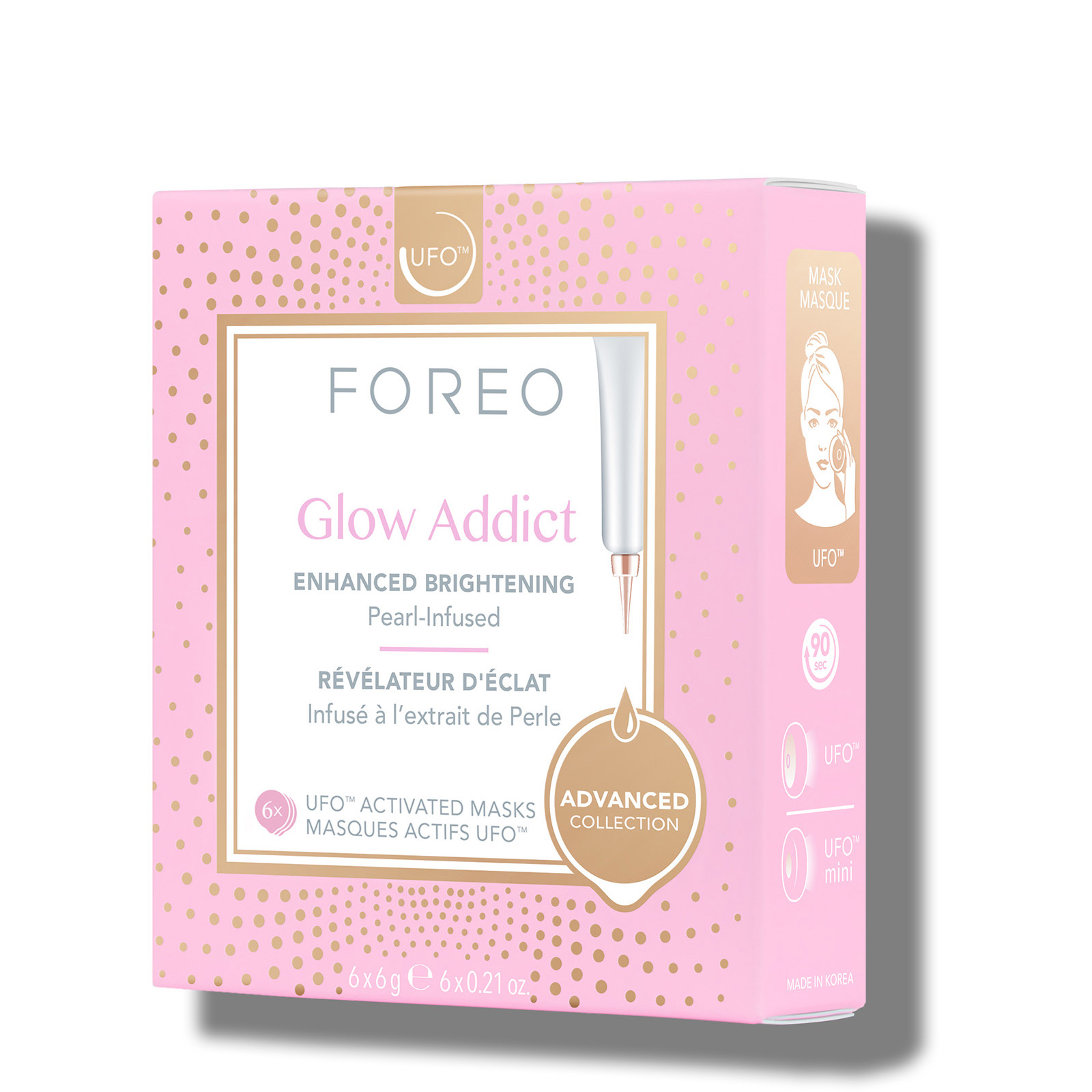 FOREO Glow Addict UFO/UFO Mini Brightening Face Mask (6 Pack) | Cult Beauty