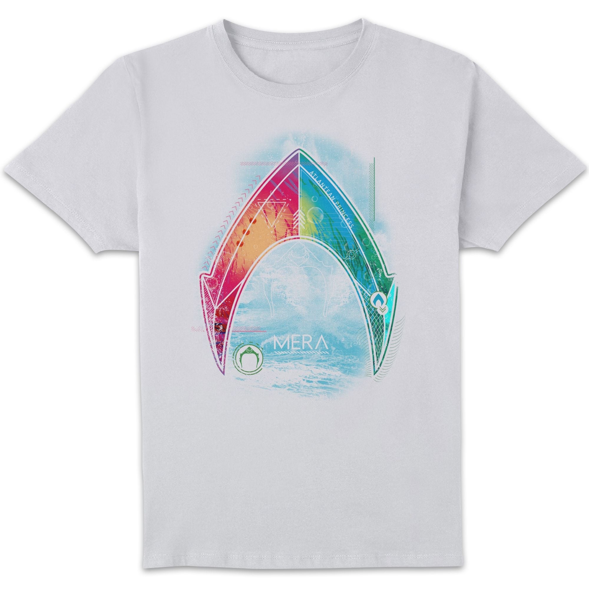 Aquaman Mera Beach Symbol Men's T-Shirt - White - S | Zavvi UK