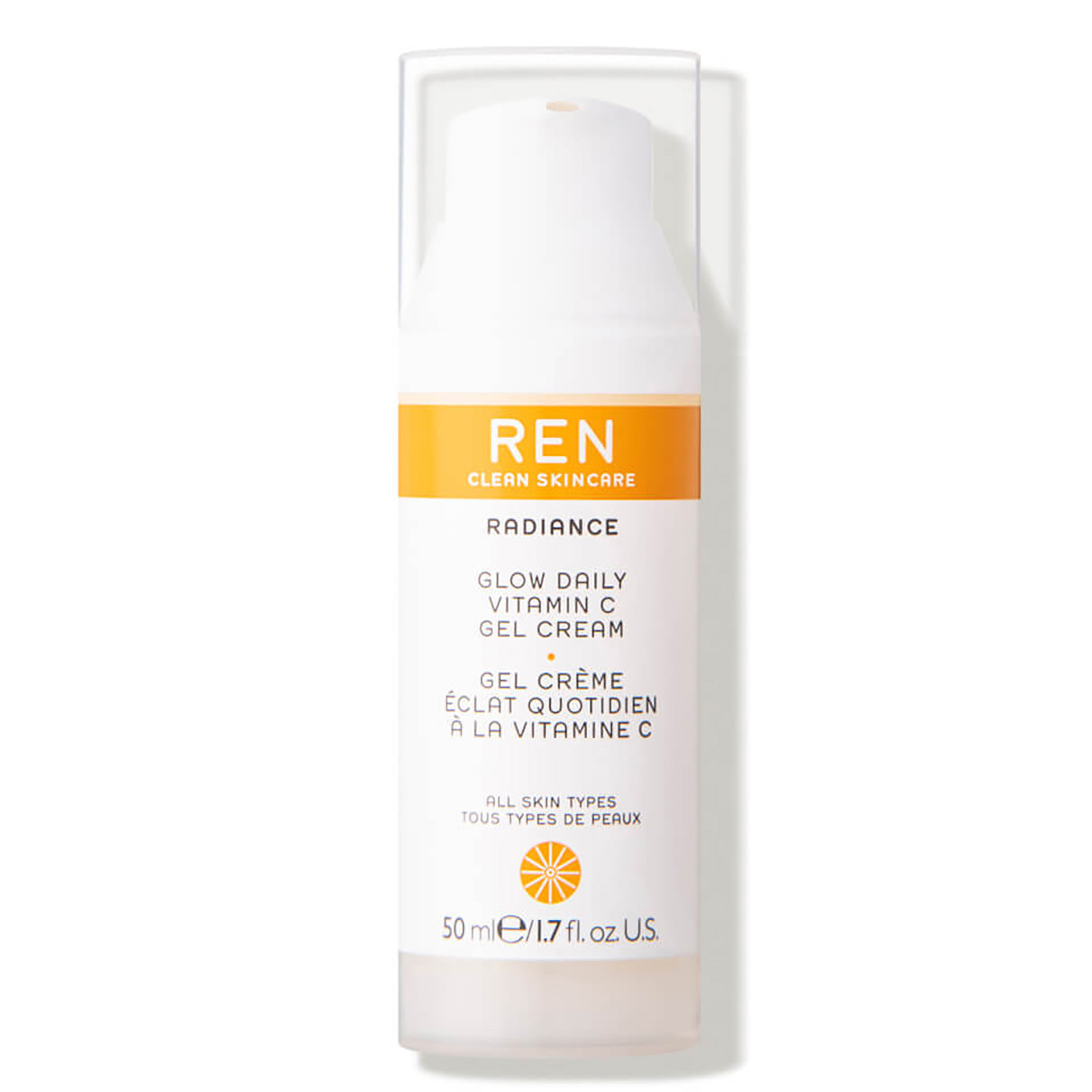REN Glow Daily Vitamin C Gel Cream 50ml | LOOKFANTASTIC