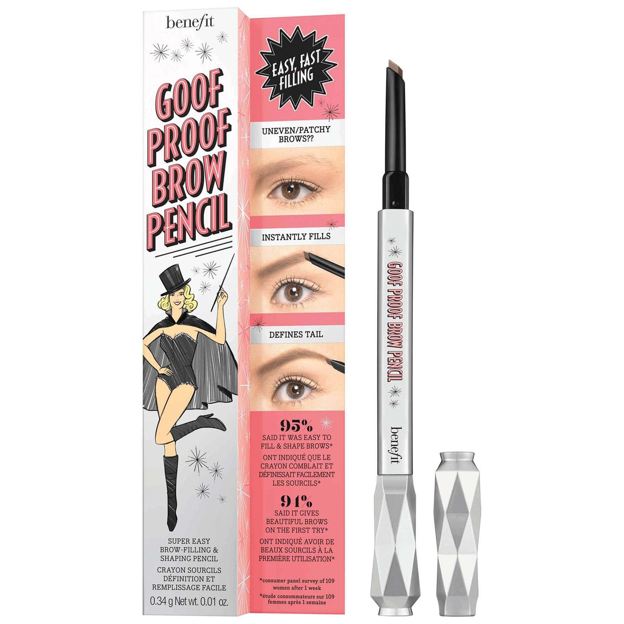 benefit Goof Proof Easy Shape & Fill Brow Pencil Shade 3.75 Warm Medium ...