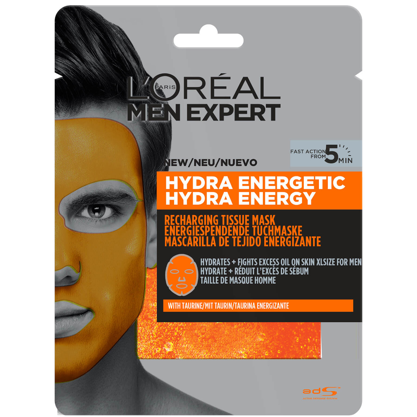 L'Oréal Paris Men Expert Hydra Energetic Tissue Mask 30g | LOOKFANTASTIC