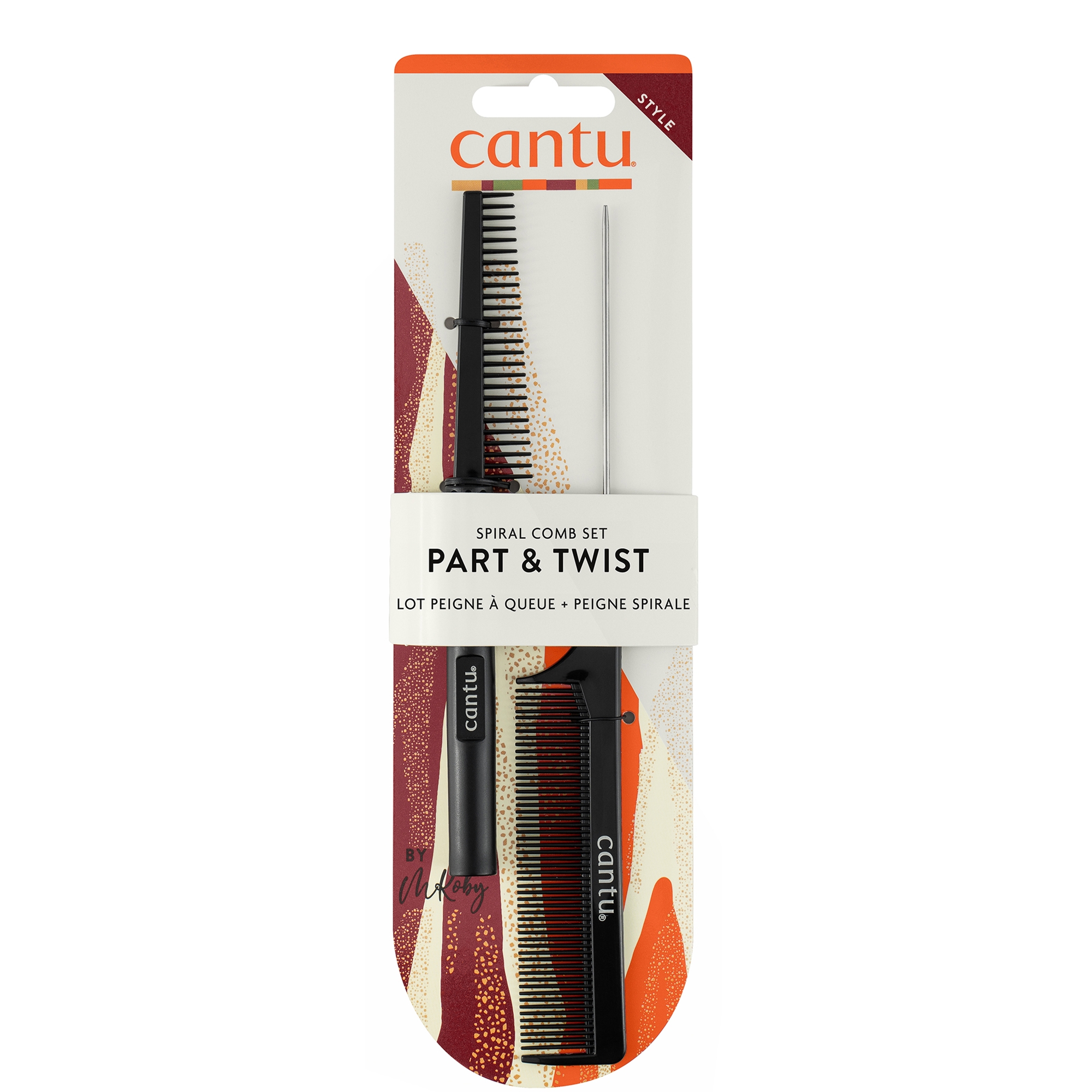 Cantu Spiral Style Part and Twist Comb 2Ct Pack | LOOKFANTASTIC