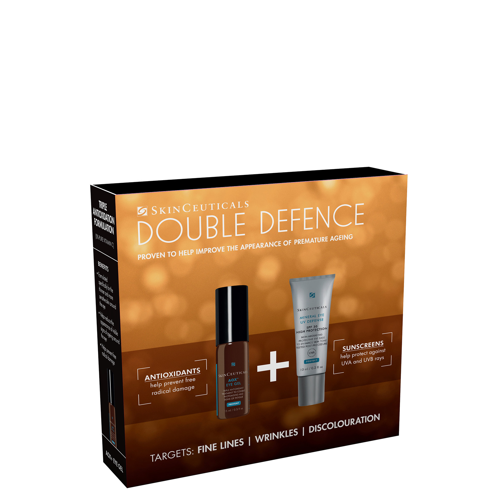 SkinCeuticals Double Defence Kit AOX and Eye and Mineral Eye UV Defense ...