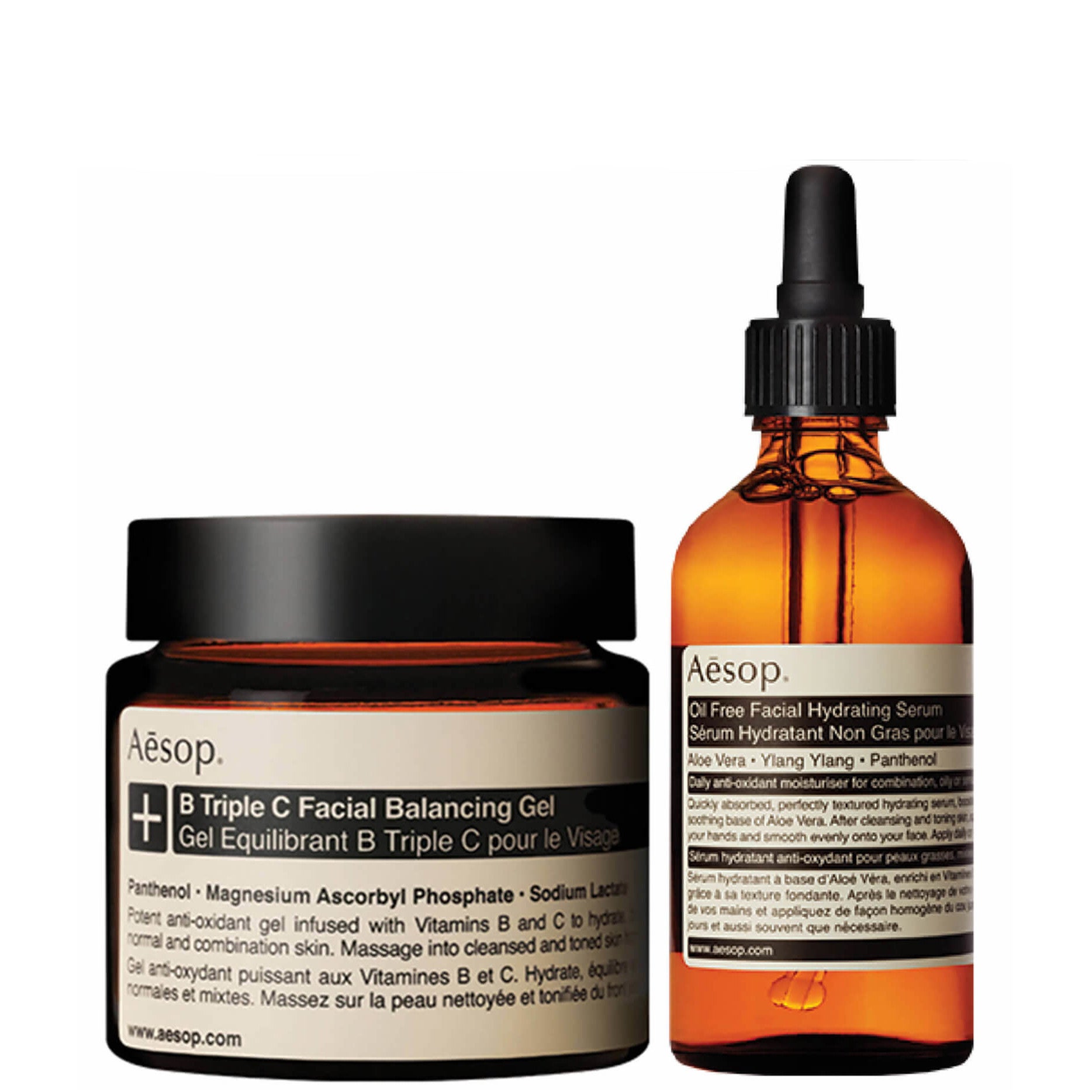 Aesop Lightweight Serum and Facial Balancing Gel Duo (Worth £150 ...