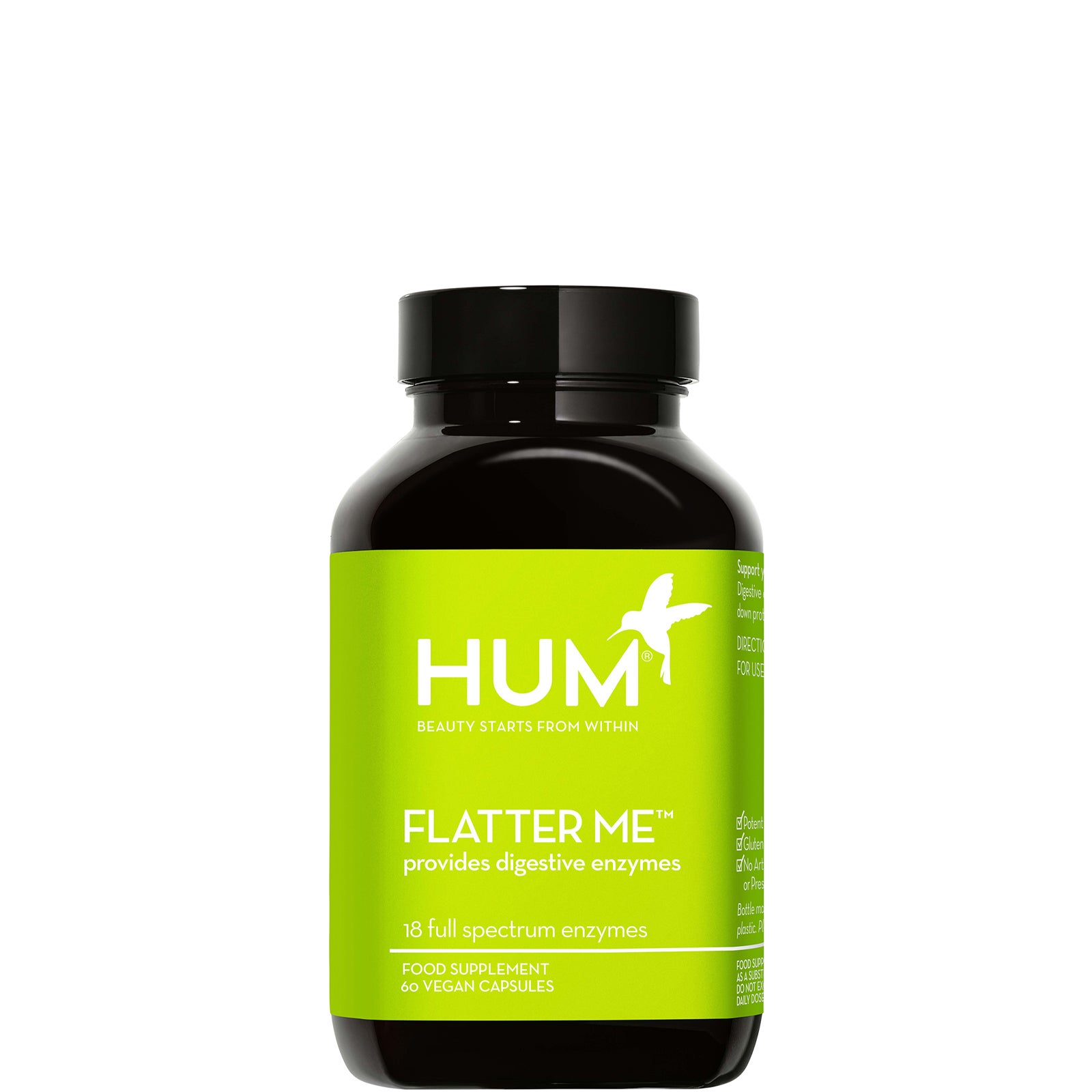 HUM Nutrition Flatter Me Healthy Digestion Supplement (60 Vegan ...