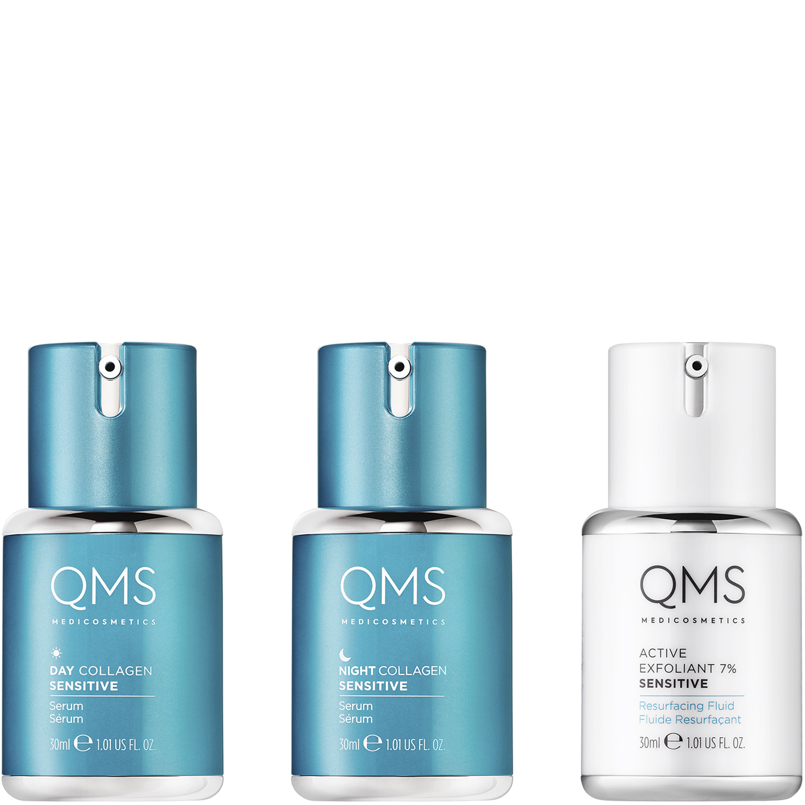QMS Medicosmetics Collagen System Sensitive 3-Step Routine Set ...