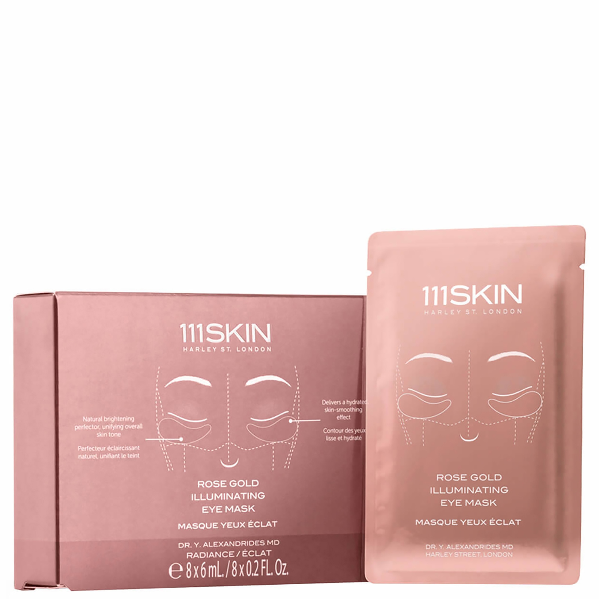 111SKIN Rose Gold Illuminating Eye Mask Box | LOOKFANTASTIC