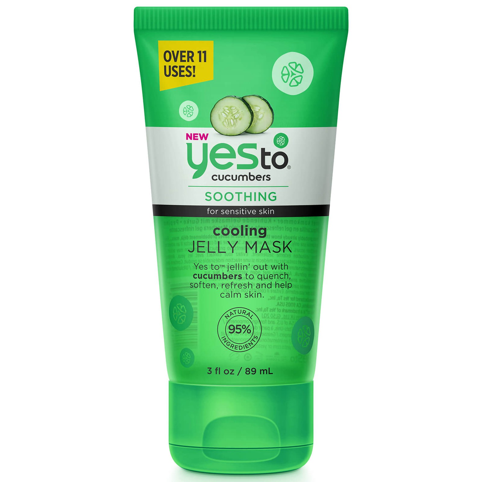 yes to Cucumbers Cooling Jelly Mask 3oz | LOOKFANTASTIC