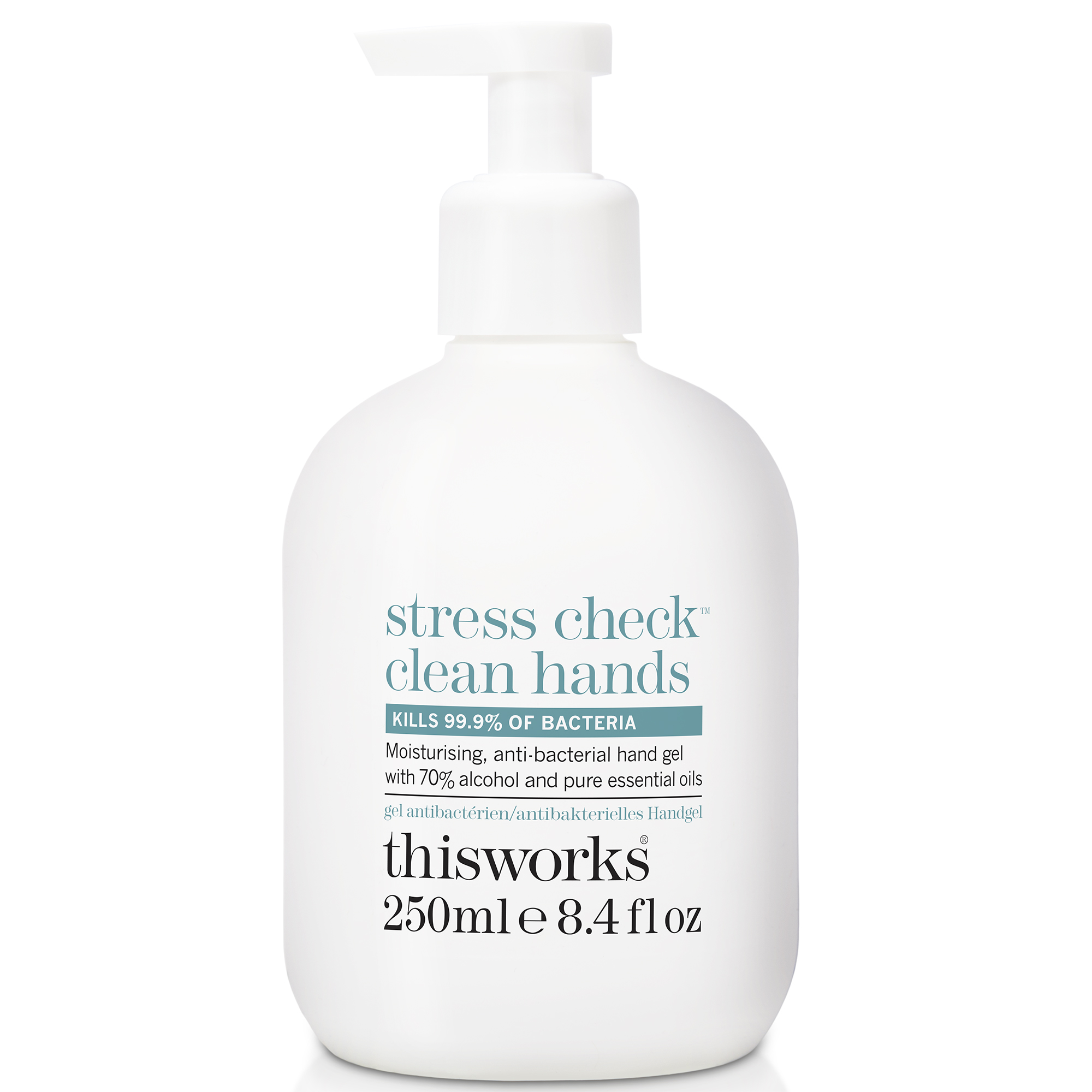 this works Stress Check Clean Hands Gel 250ml | LOOKFANTASTIC