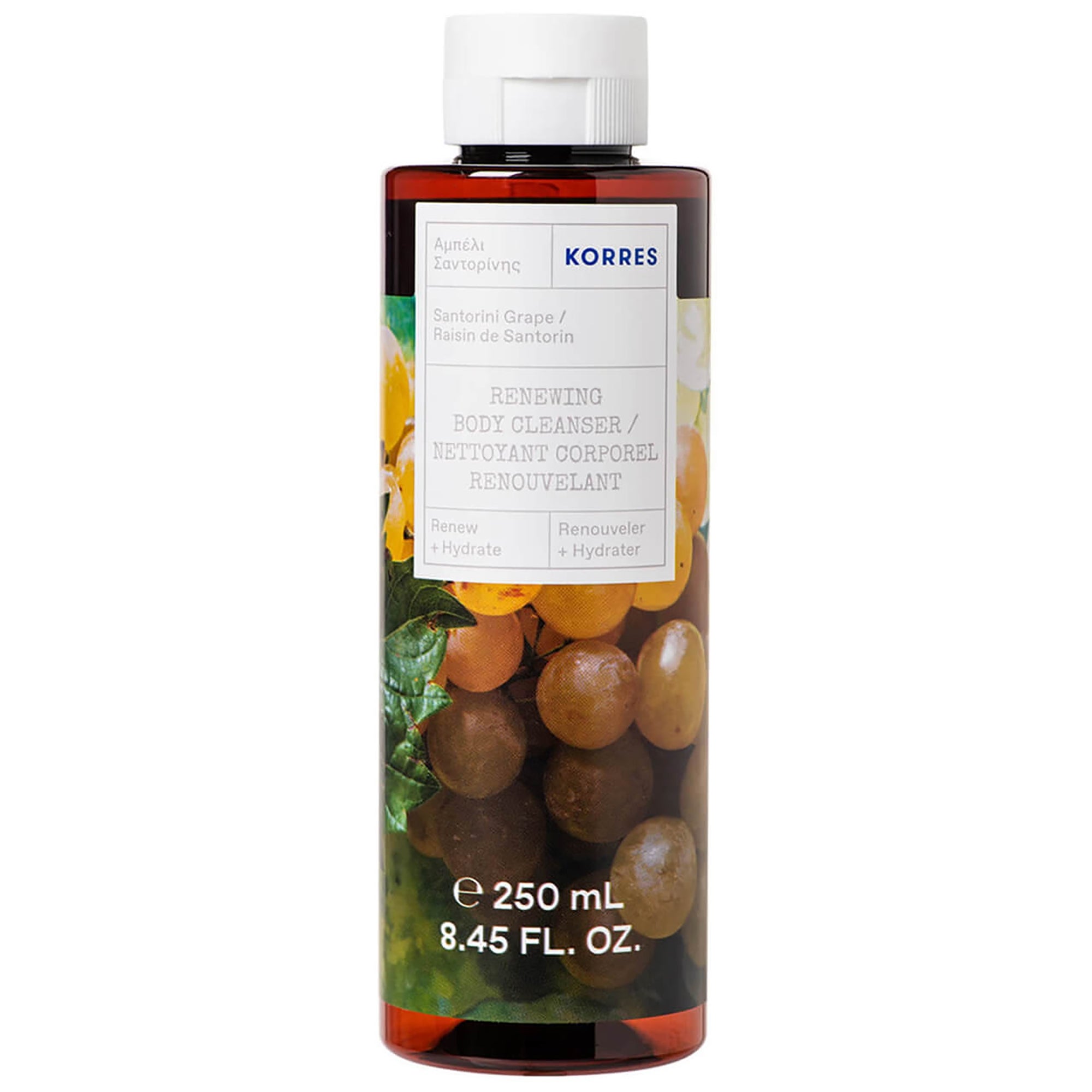 KORRES Renewing Body Cleanser Santorini Grape 250ml | Dermstore