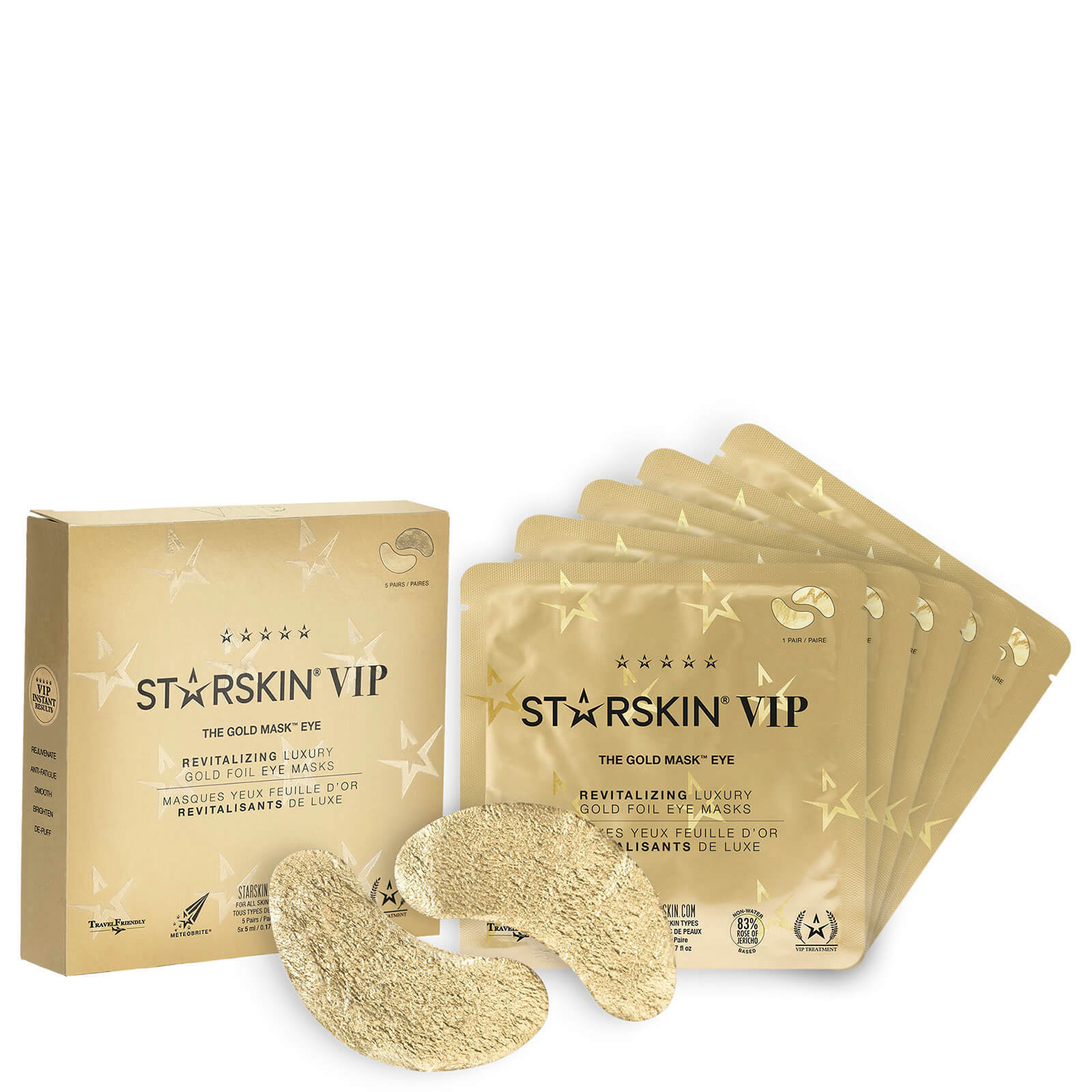 STARSKIN VIP The Gold Mask Eye Revitalizing Luxury Gold Foil Eye Masks ...