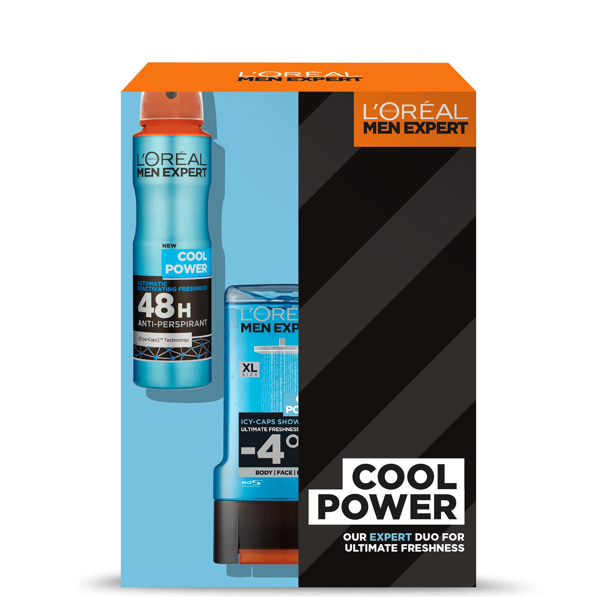 L'Oreal Men Expert Cool Power 2 Piece Gift Set for Him (Worth £10.00 ...