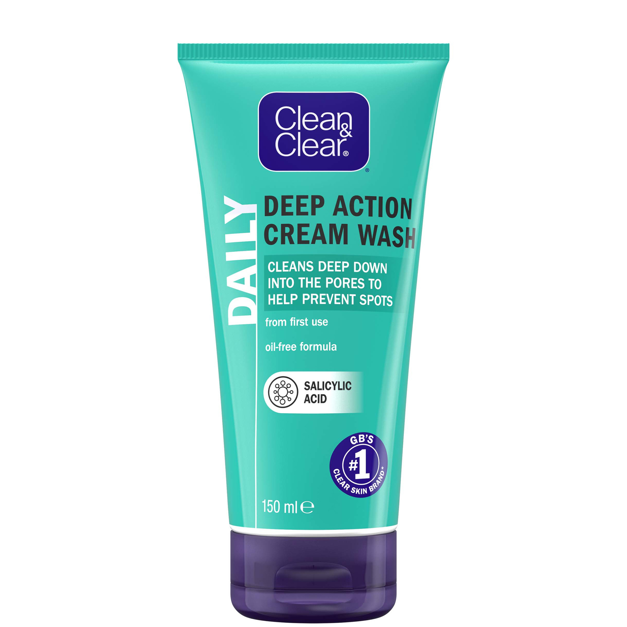Clean&Clear Deep Action Cream Wash 150ml | LOOKFANTASTIC