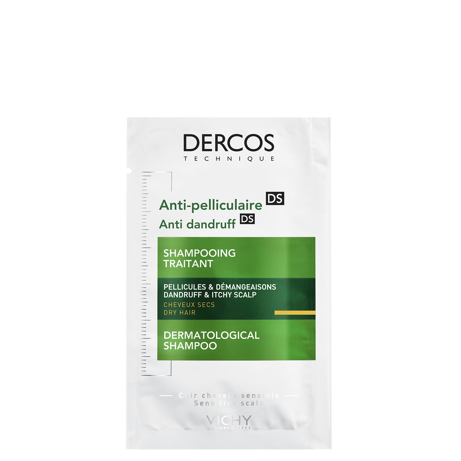 VICHY Dercos Anti-Dandruff Shampoo for Dry Hair 6ml | LOOKFANTASTIC
