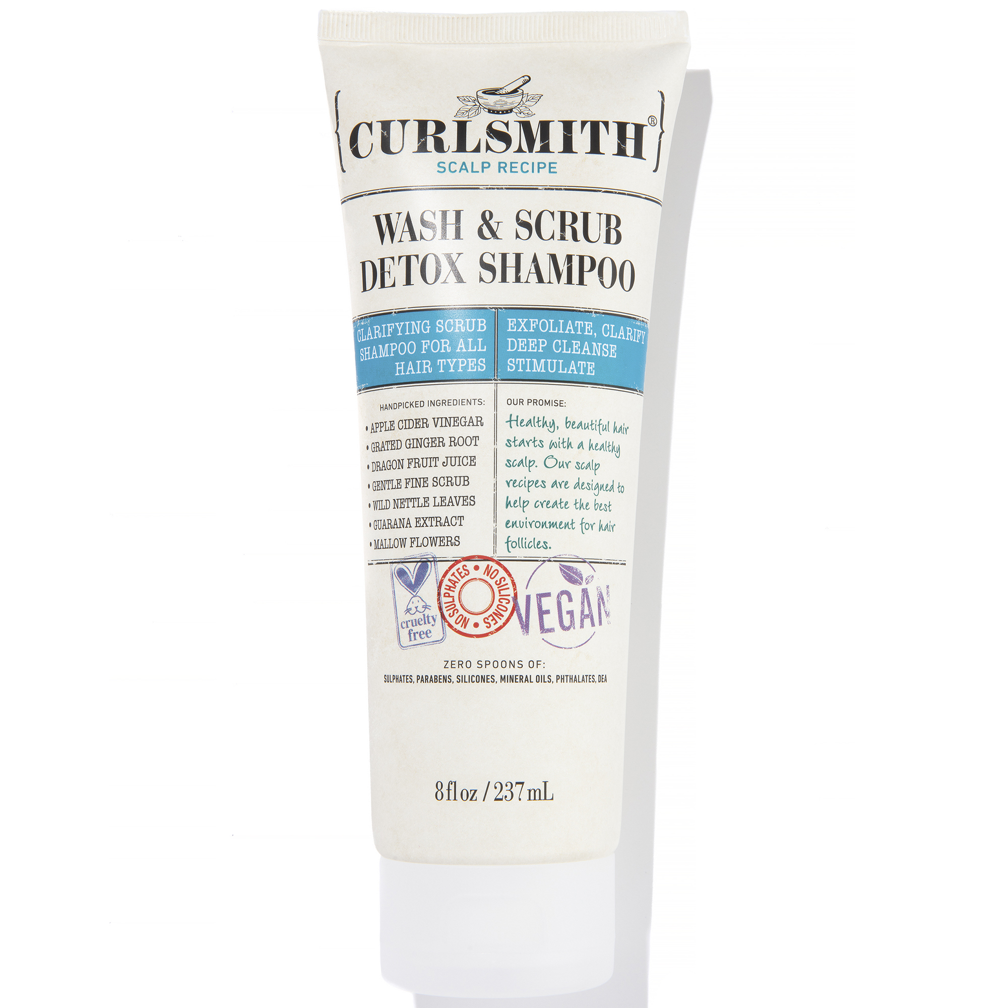 Curlsmith Wash & Scrub Detox Shampoo 237ml | LOOKFANTASTIC
